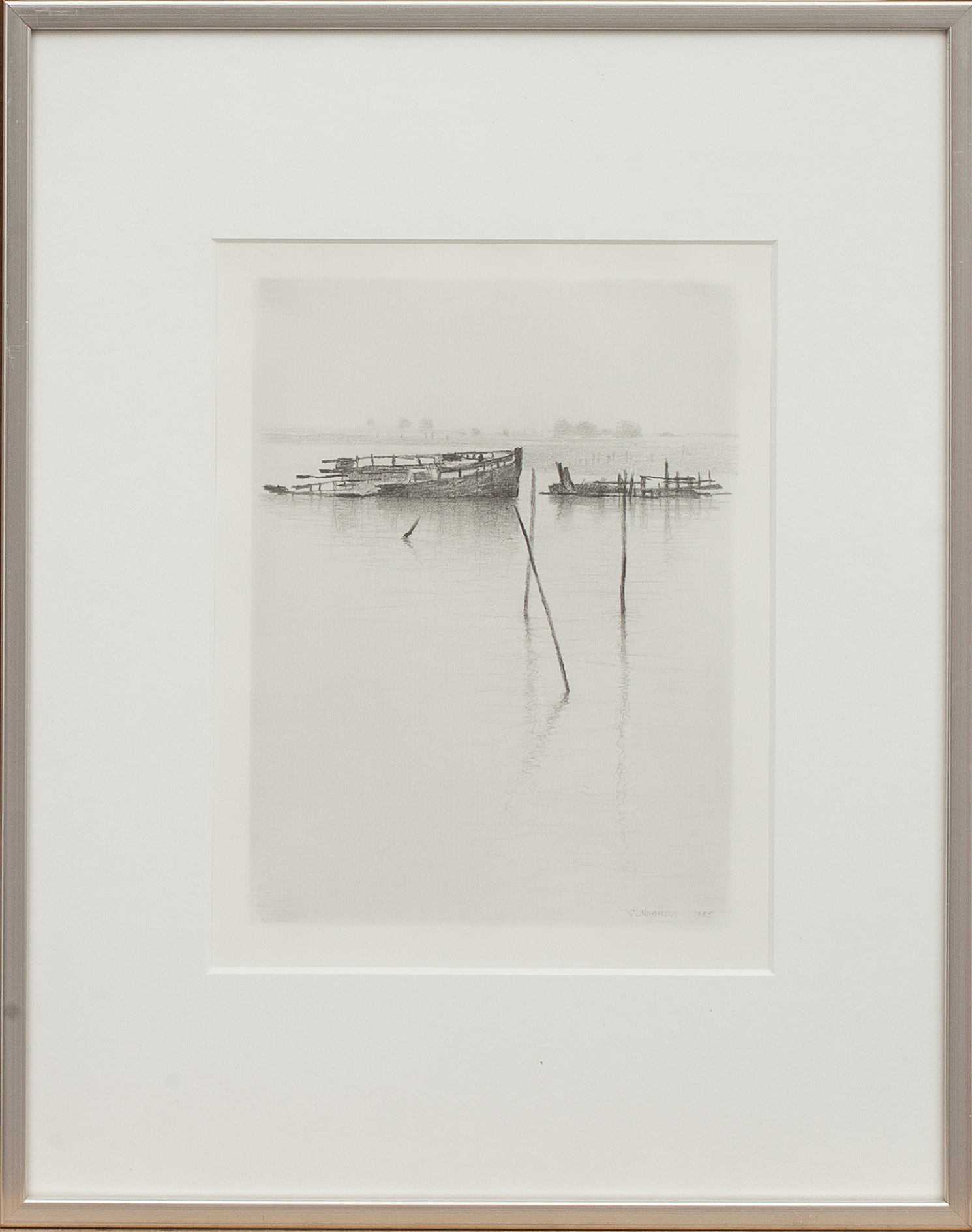 GUNNAR NORRMAN, blyerts. signerad 1985. - Bukowskis