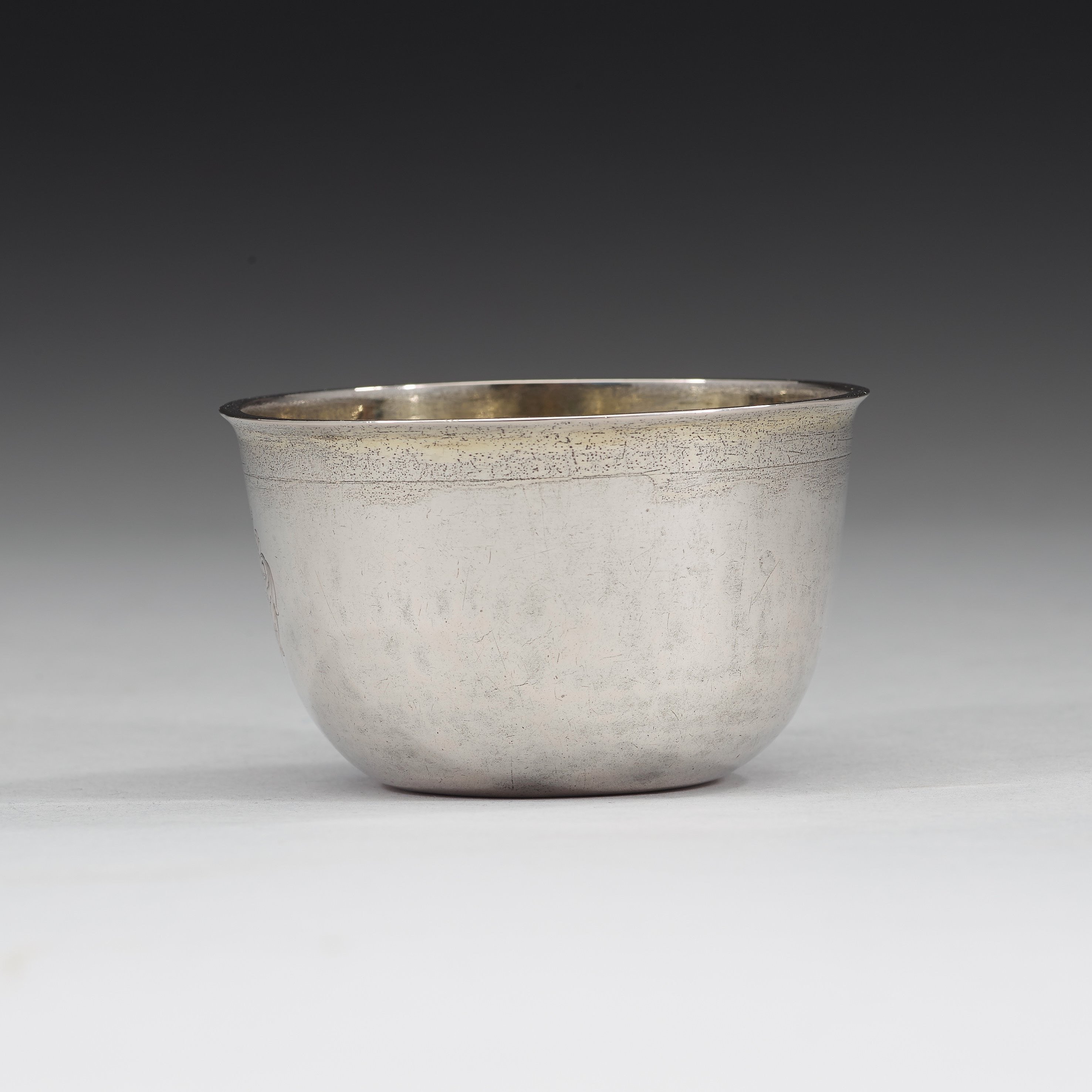 A Swedish 17th century parcel-gilt tumbler, marks of Johan Lund ...