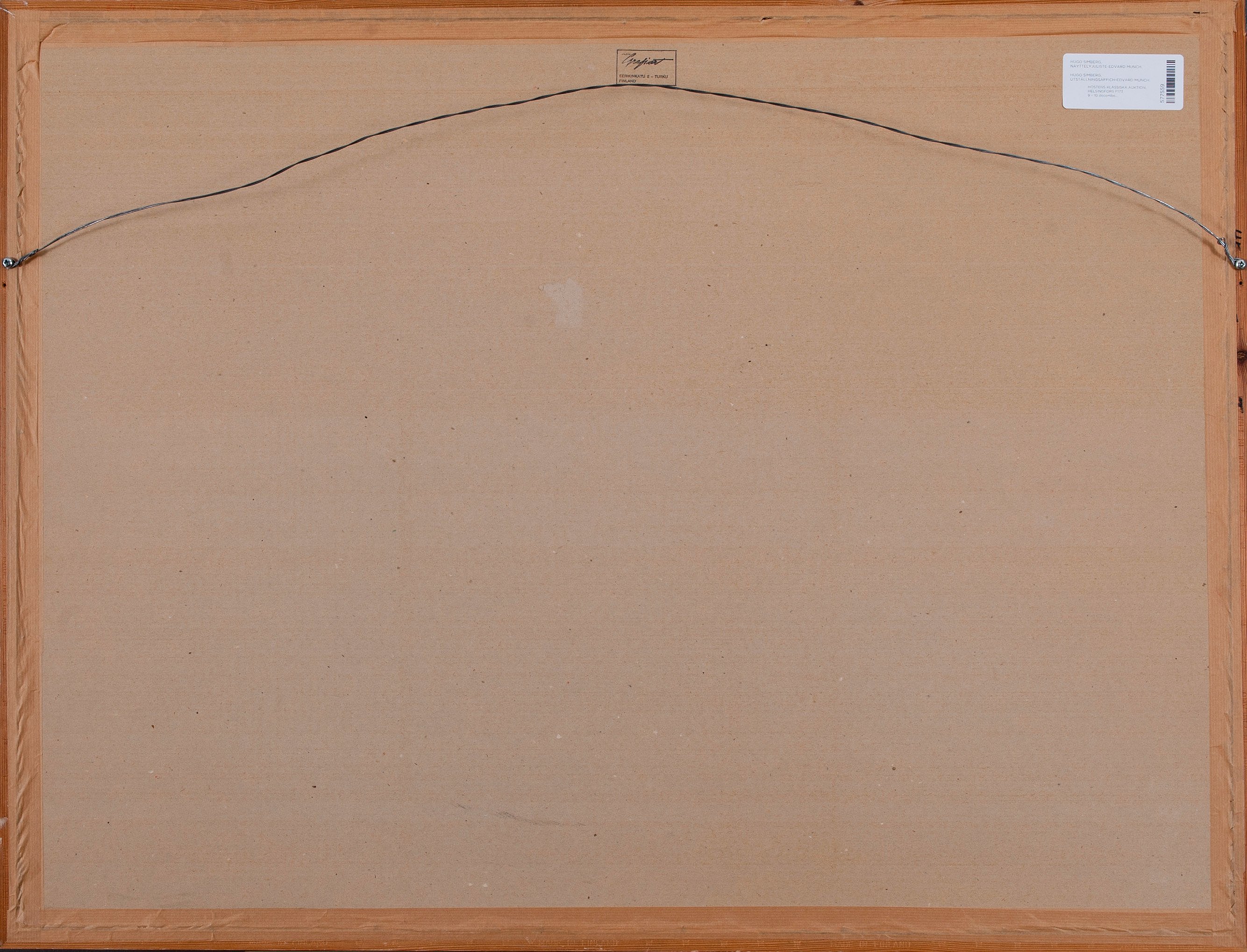 Hugo Simberg, EXHIBITION POSTER - EDVARD MUNCH. - Bukowskis