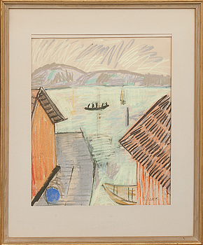 KNUT IRWE, pastell. Signerad. - Bukowskis