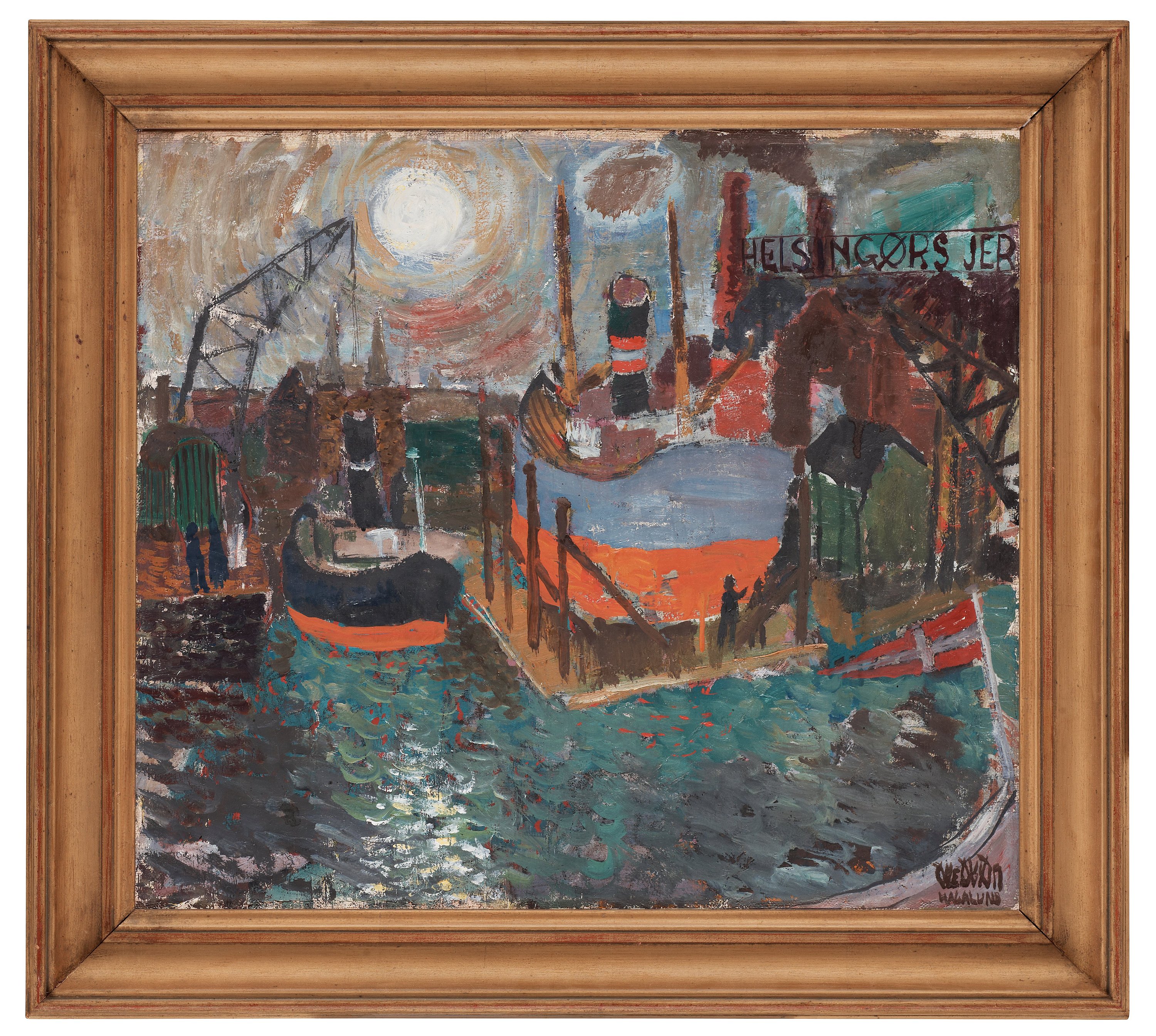 Olle Olsson-Hagalund, "Skeppsvarv, Helsingör". - Bukowskis