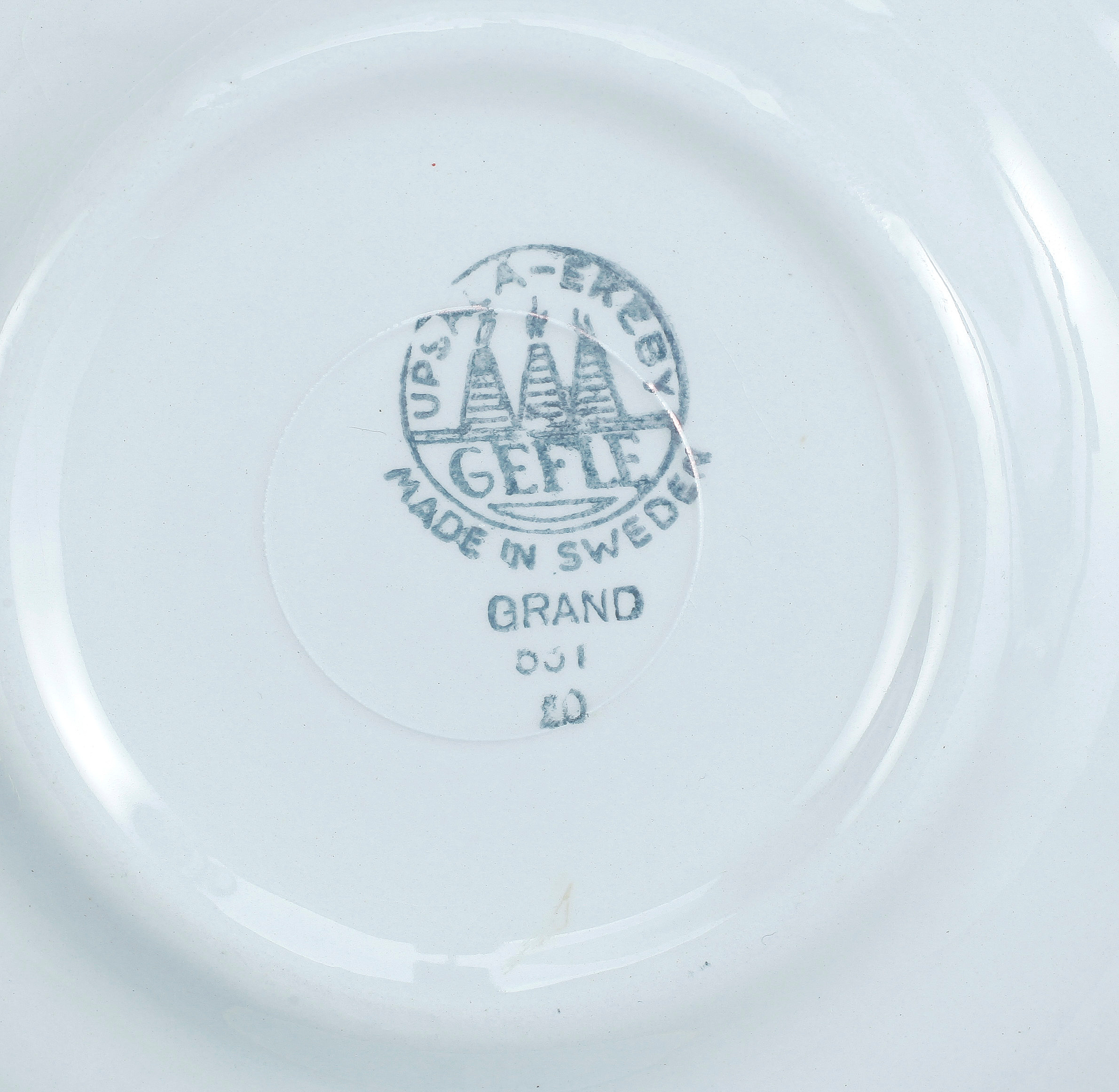 TESERVIS, 15 delar, flintgods, "Grand", Arthur Percy, Gefle samt Upsala ...