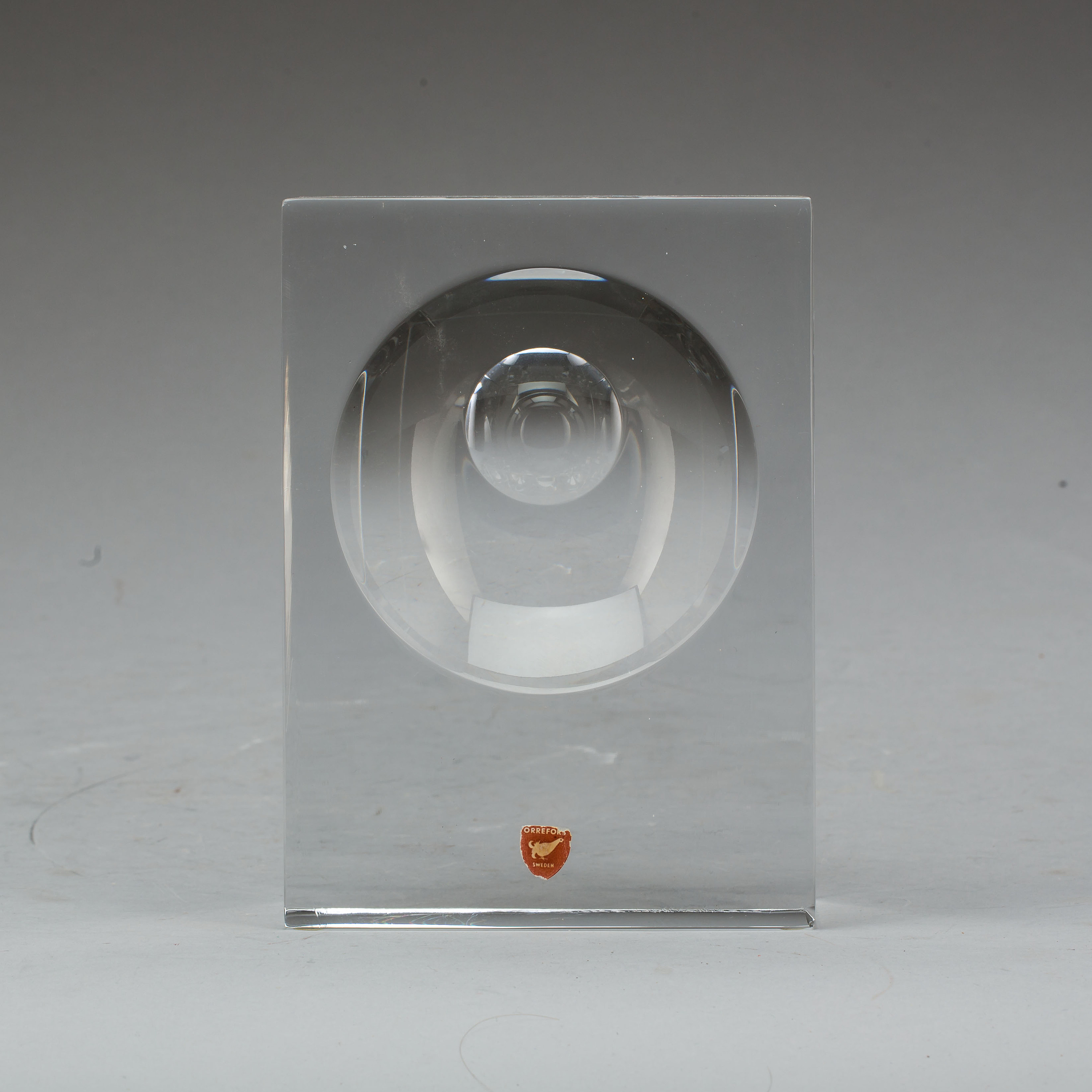 SKULPTUR, glas, Sven Palmqvist, Orrefors Expo, signerad R736.71 ...