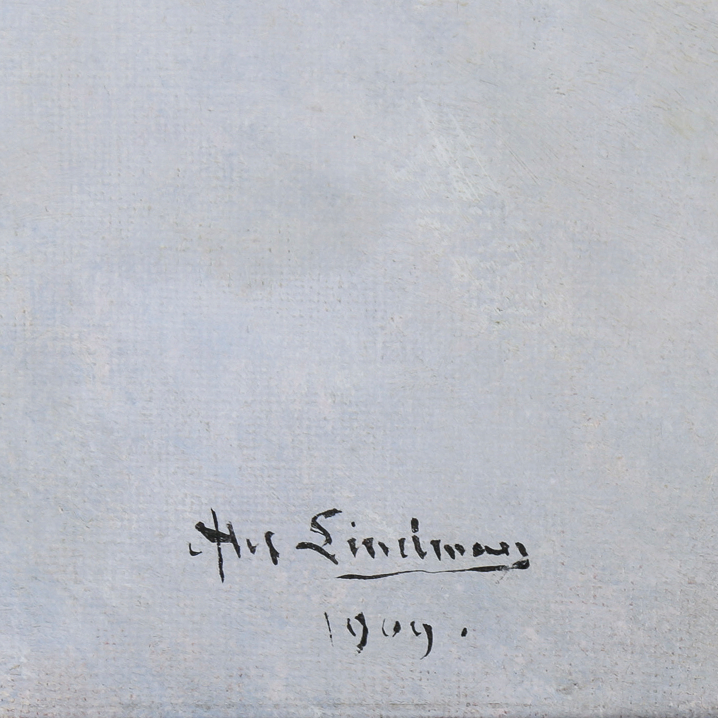 AXEL LINDMAN, Olja på duk. Signerad och daterad 1909. - Bukowskis