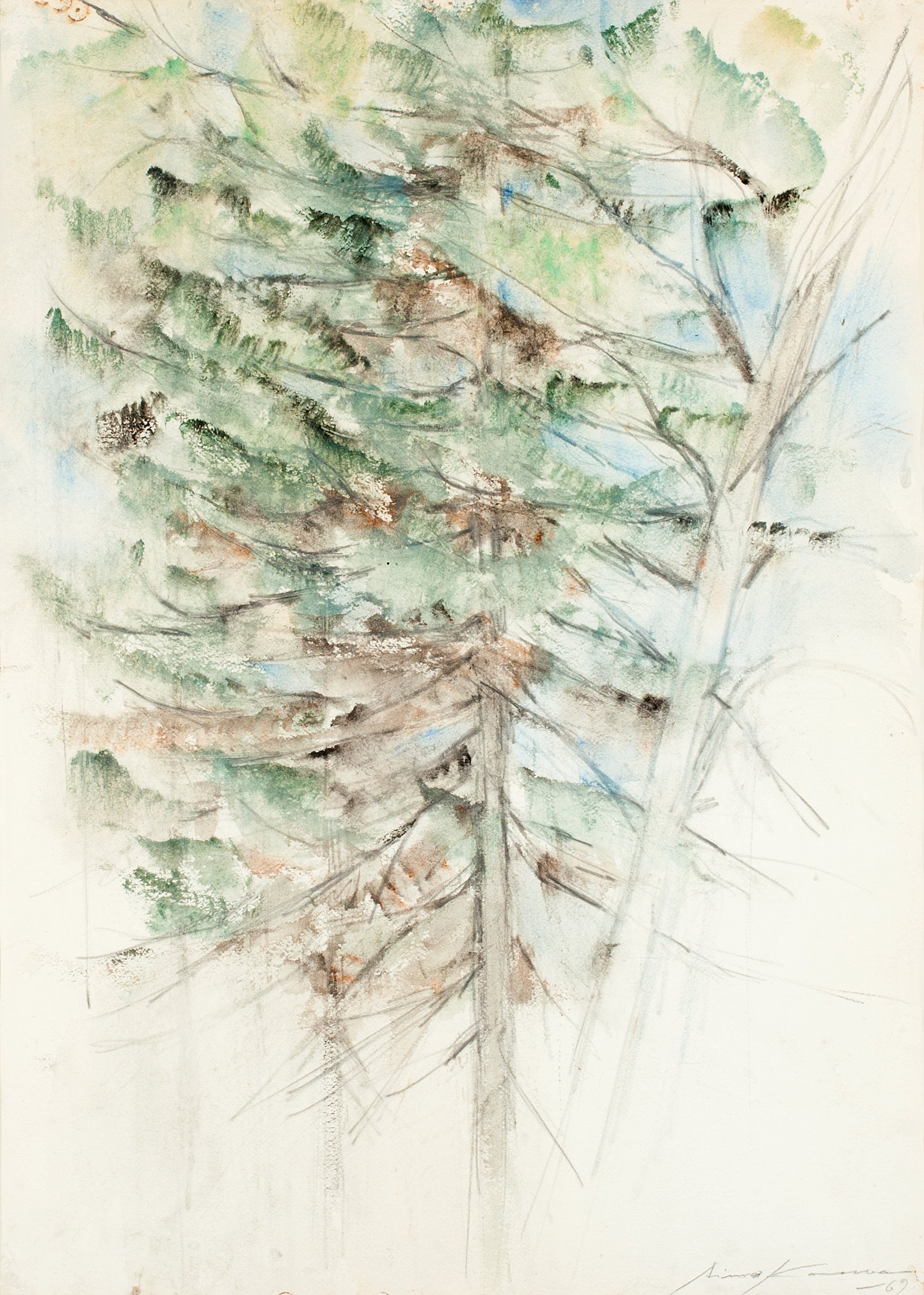 Aimo Kanerva, SPRUCE TREES. - Bukowskis