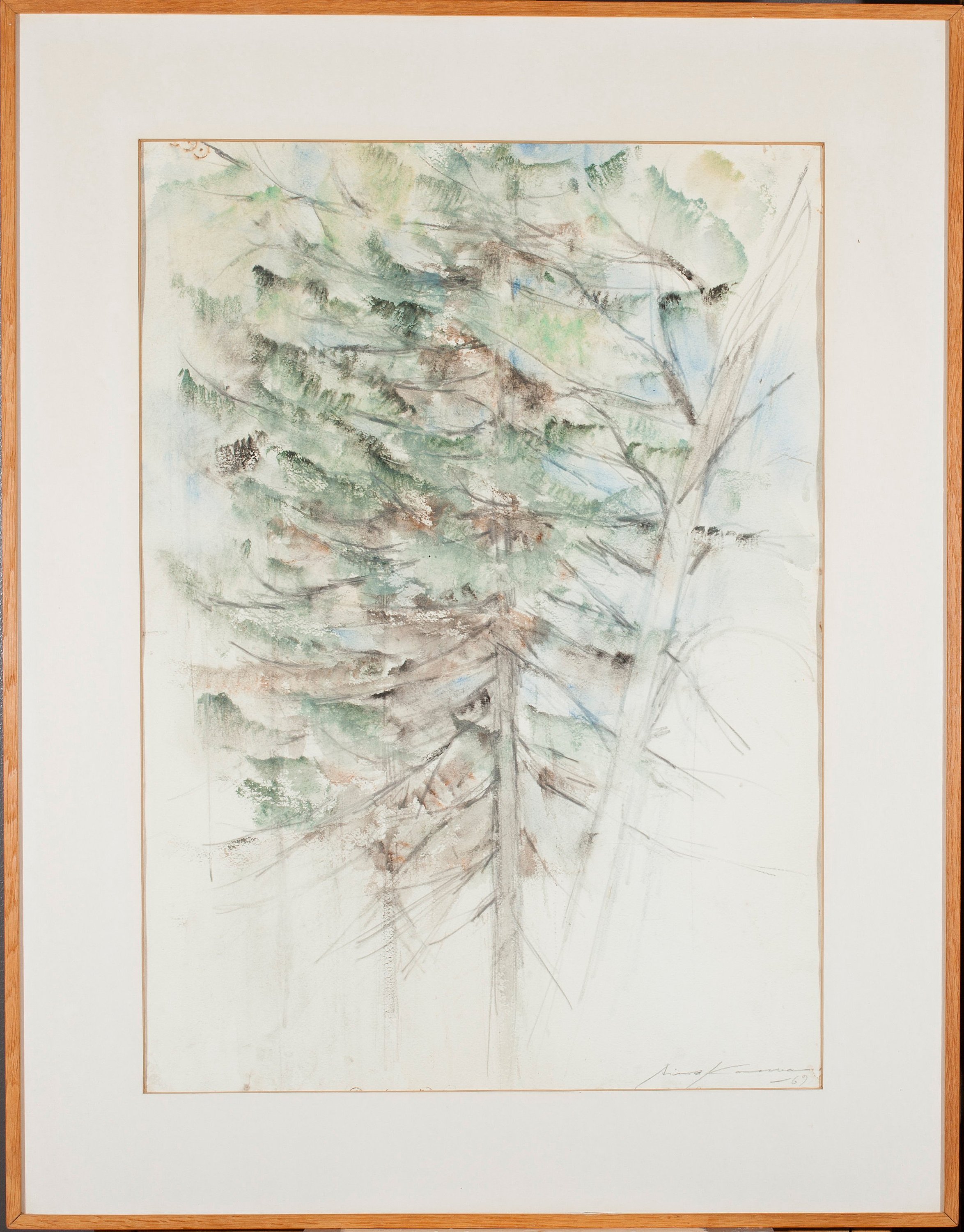 Aimo Kanerva, SPRUCE TREES. - Bukowskis