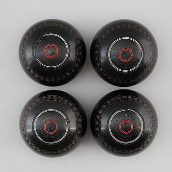 KLOT, 4 st, lignoid, lawn bowls, Thomas Taylor, Scotland. - Bukowskis