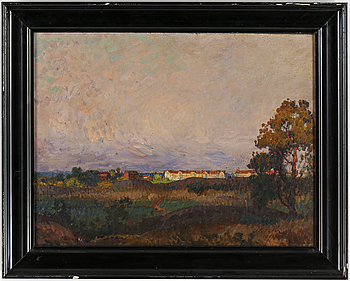 AXEL PETER, olja på pannå, signerad och daterad 1908. - Bukowskis