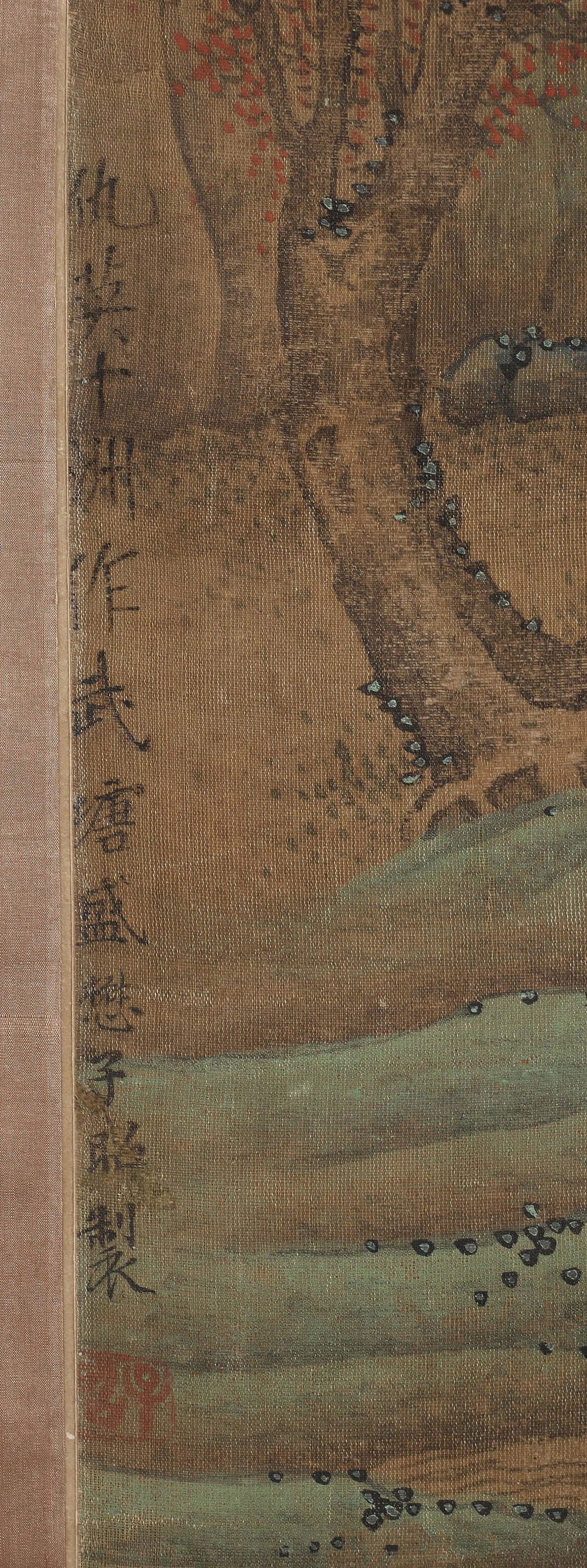 A hanging scroll in the style of Qiu Ying (c. 1494-1552), Qing Dynasty ...