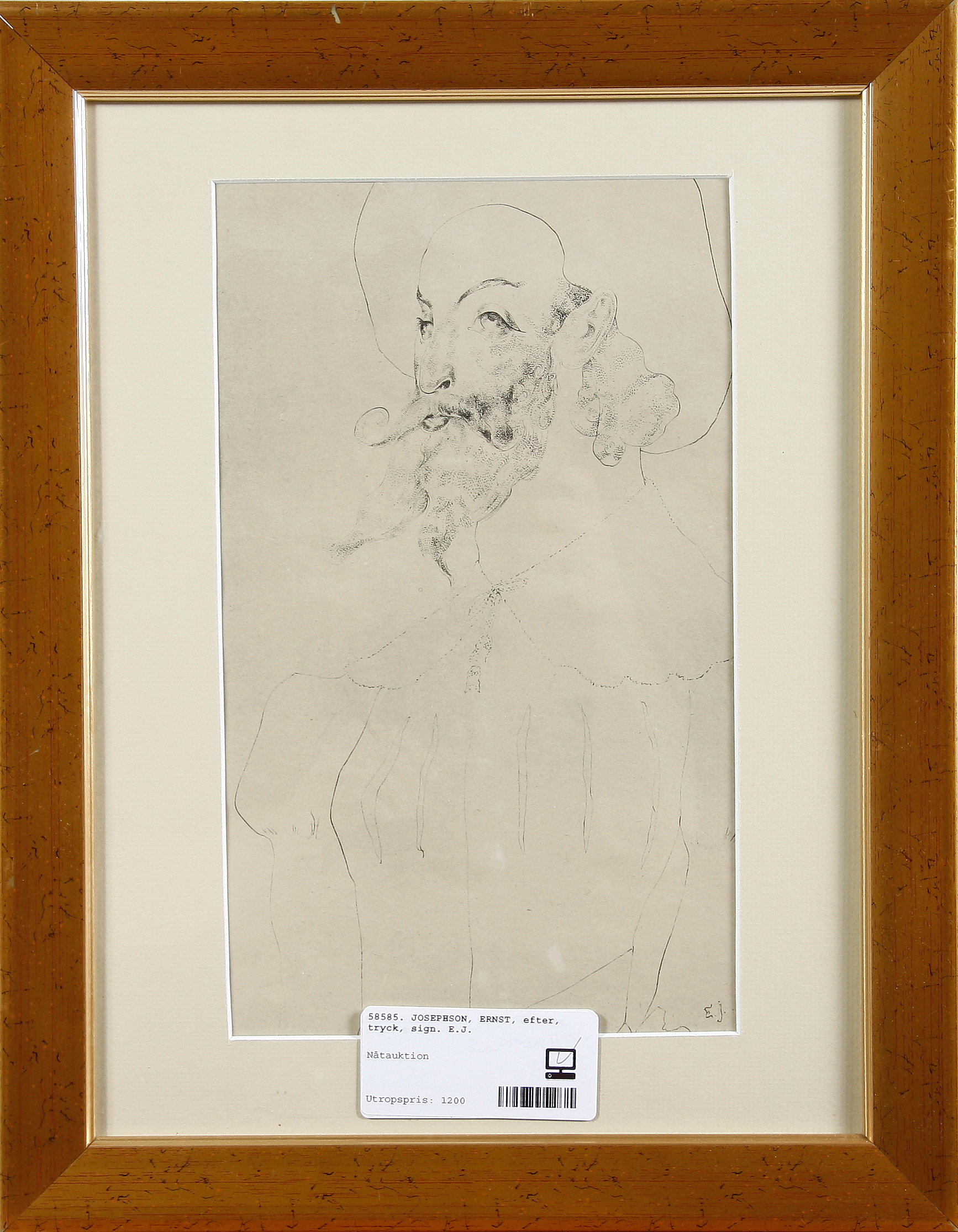 JOSEPHSON, ERNST, efter, tryck, sign. E.J. - Bukowskis