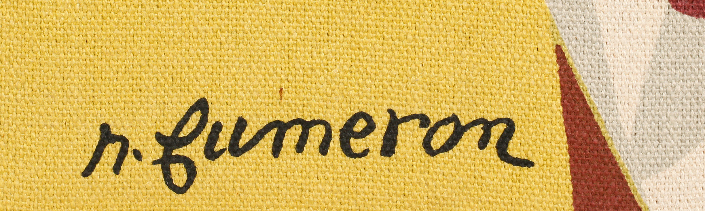 RENÉ FUMERON, textiltryck, signerat tryck. - Bukowskis