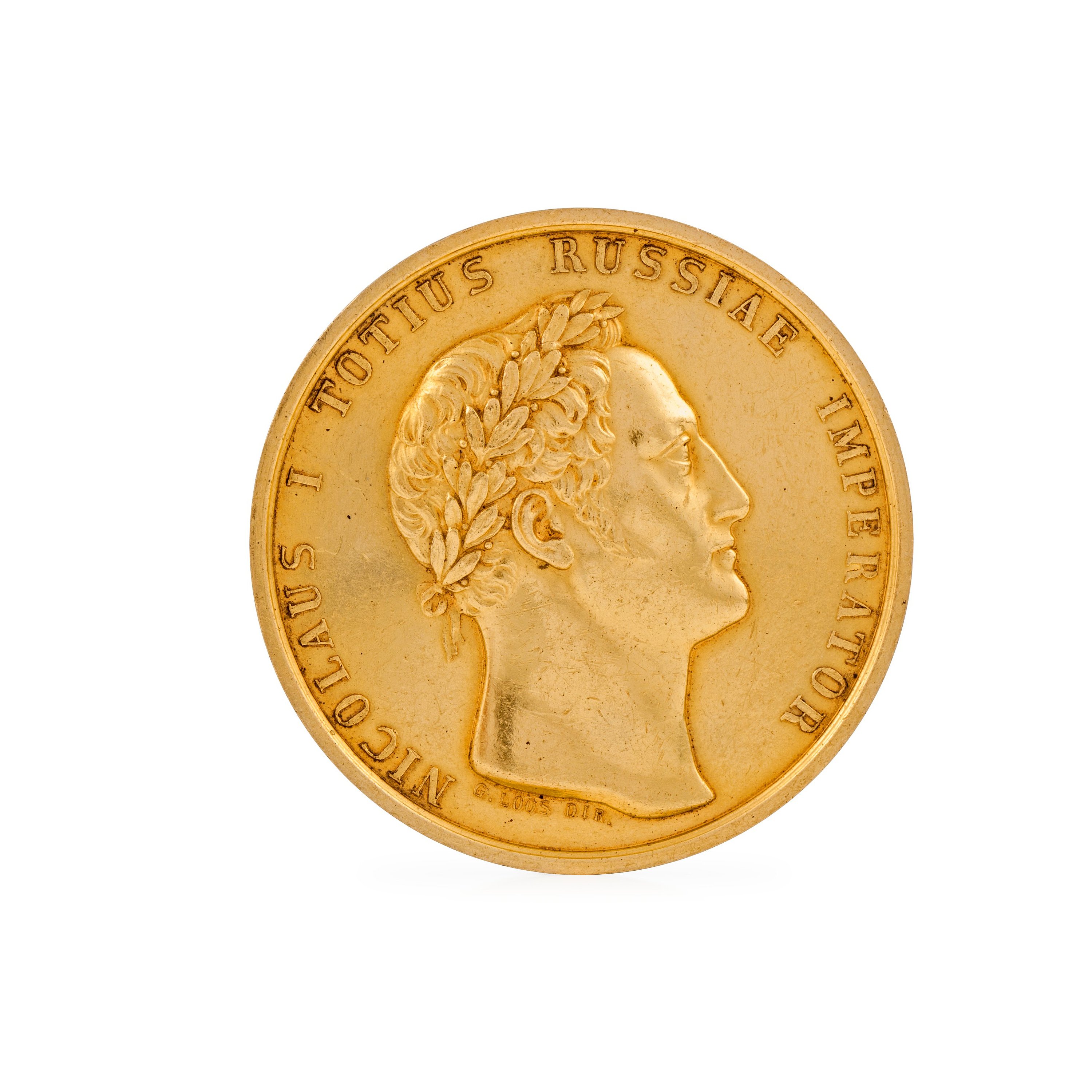 A Russian 19th century gold medal, Nicholas I. Russia 1829. - Bukowskis