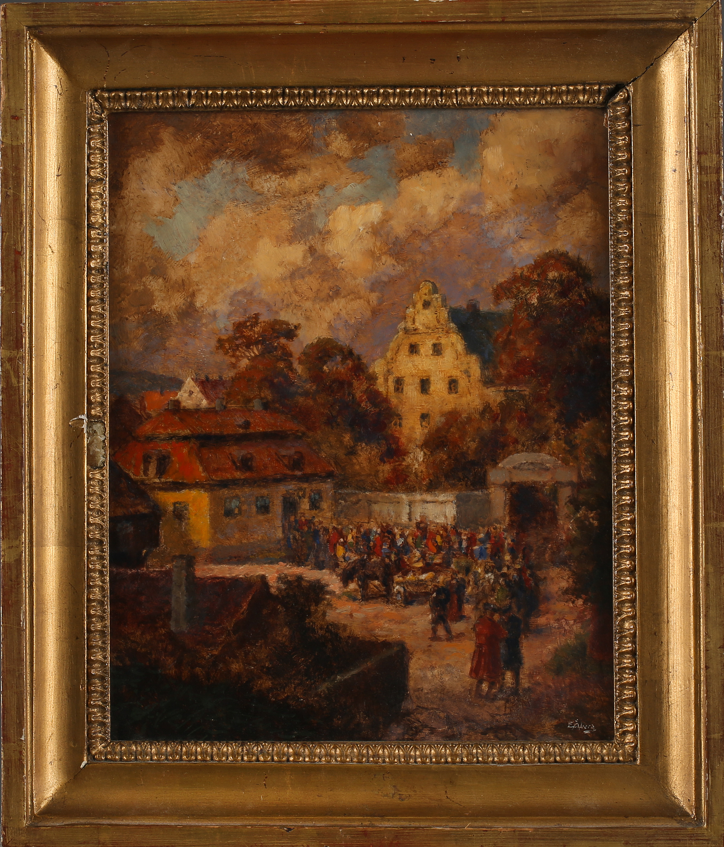 EMIL ÅBERG, olja på masonitpannå, signerad. - Bukowskis