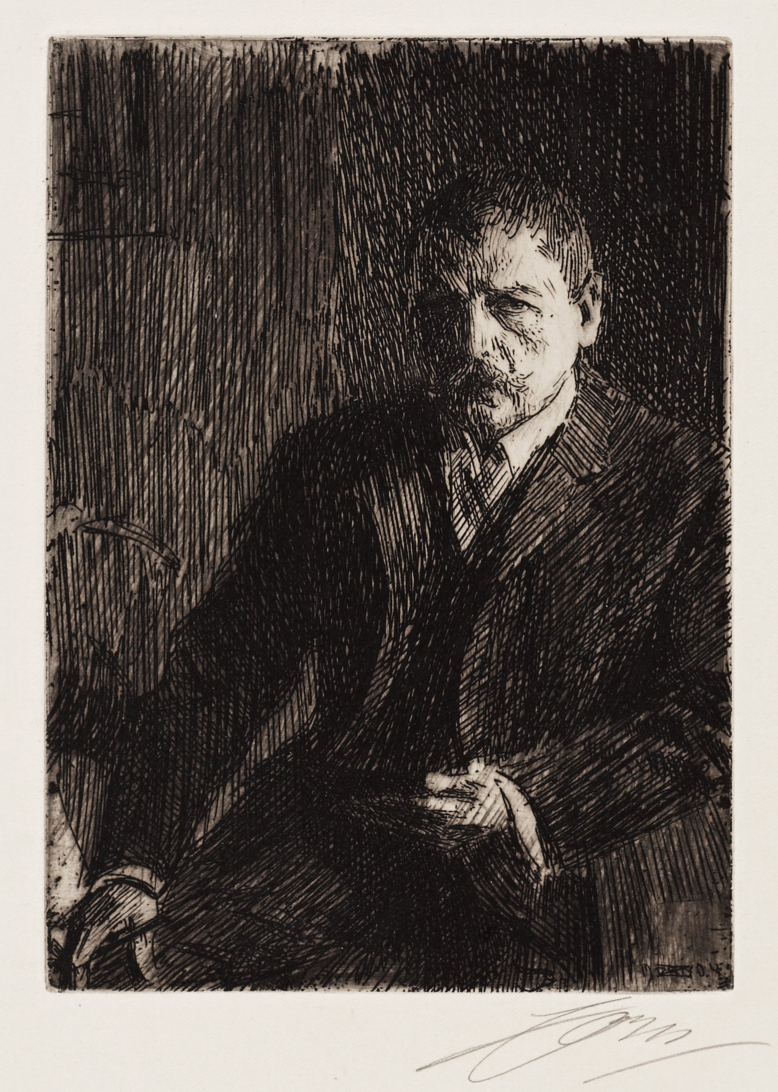 Anders Zorn, "Self portrait 1904 I". - Bukowskis