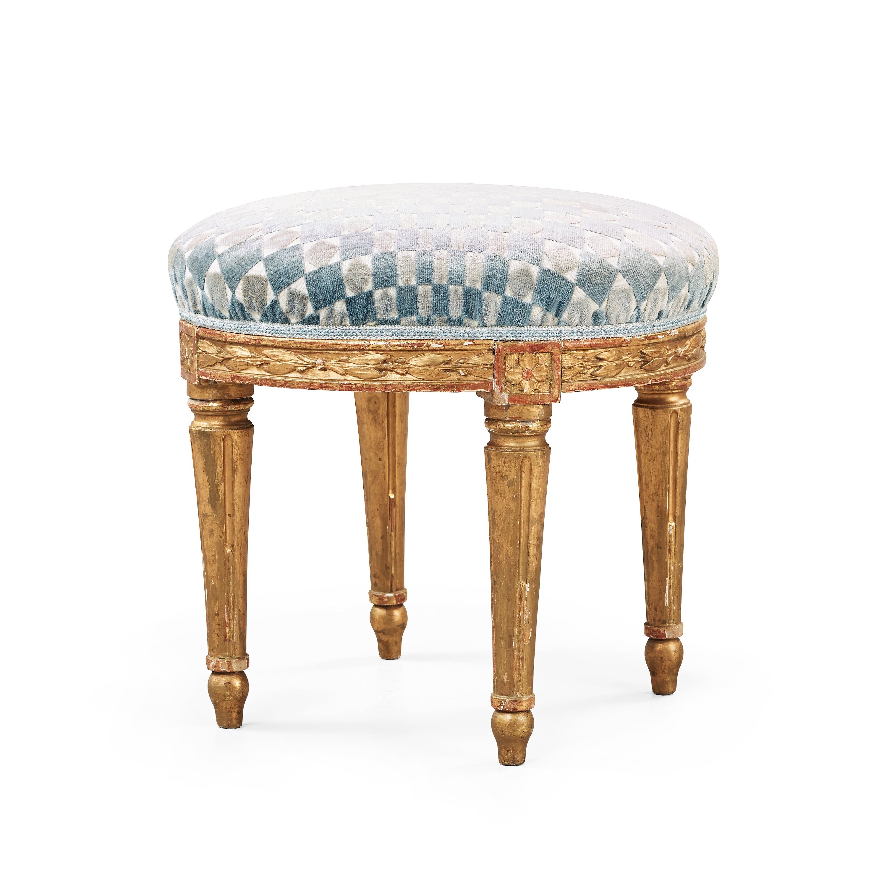 A gilded gustavian stool by E Levin. - Bukowskis