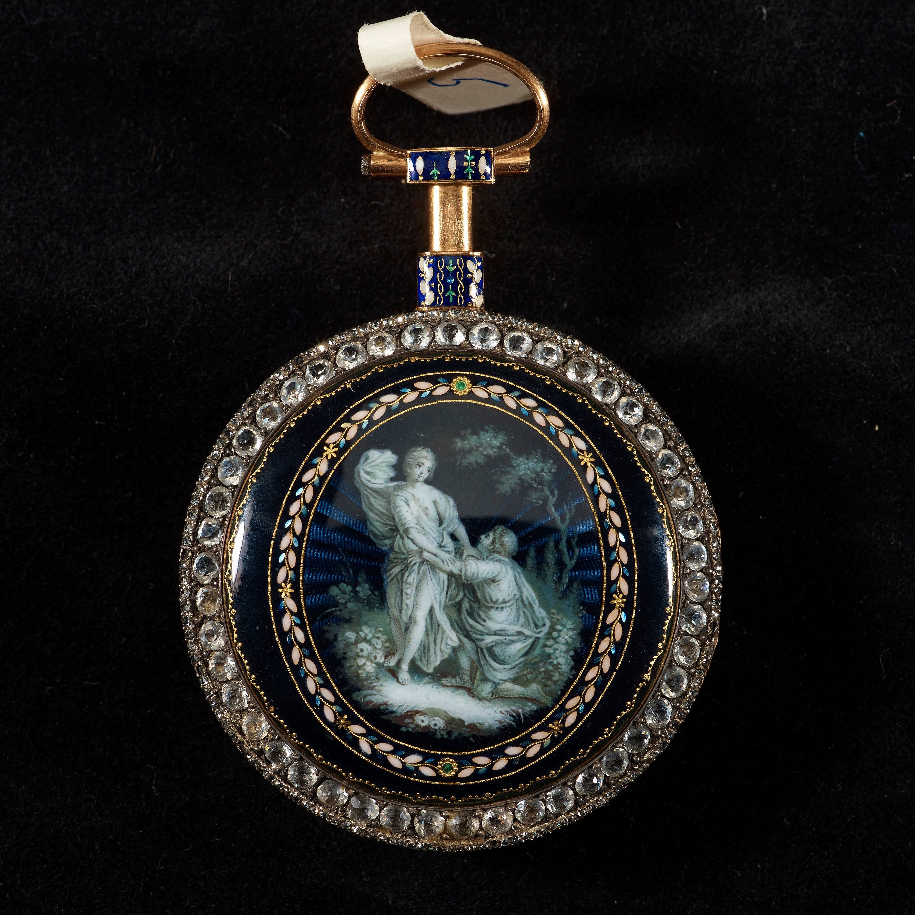 A gold, enamel and paste watch, marked: "Breguet, Paris" late 18th ...