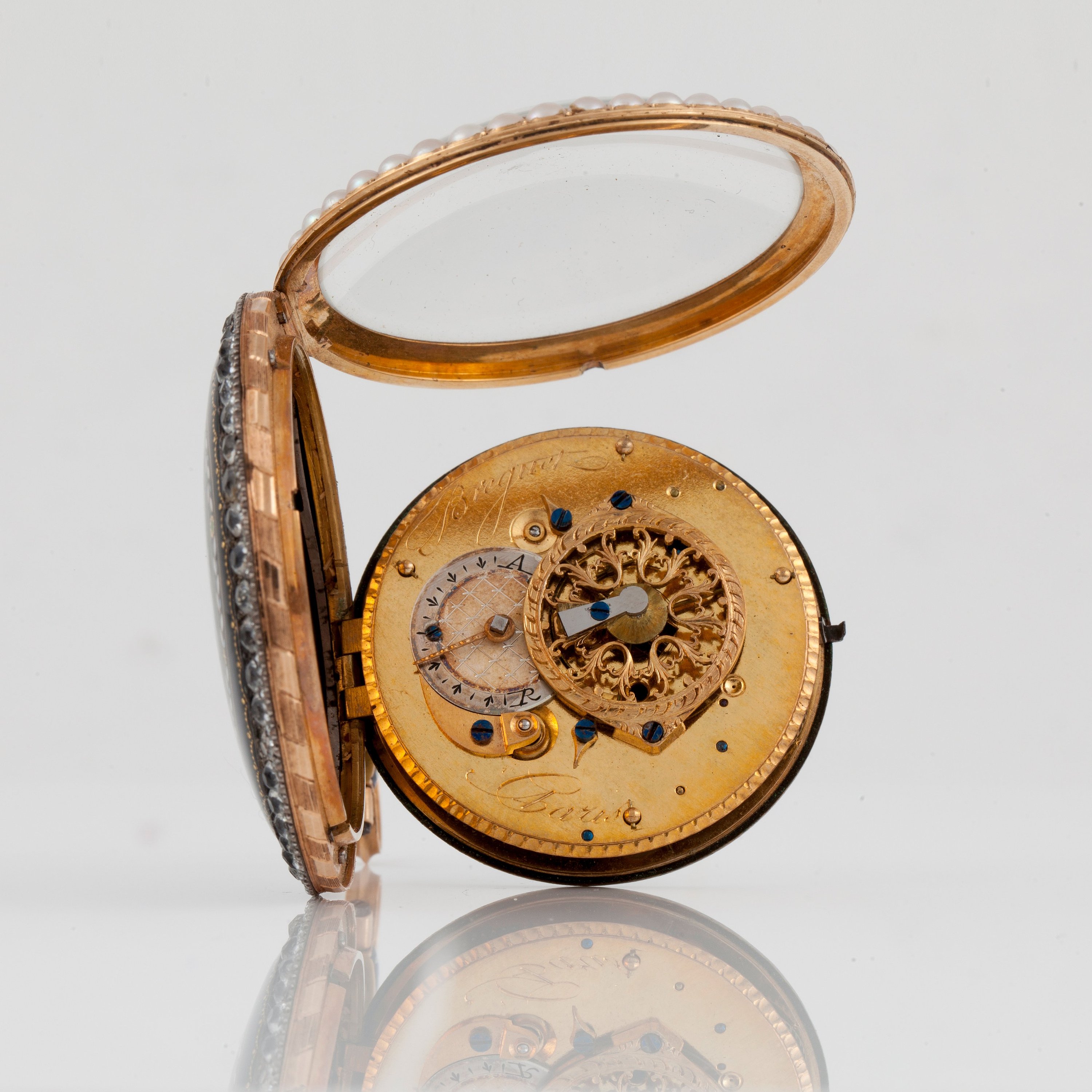 A gold, enamel and paste watch, marked: "Breguet, Paris" late 18th ...