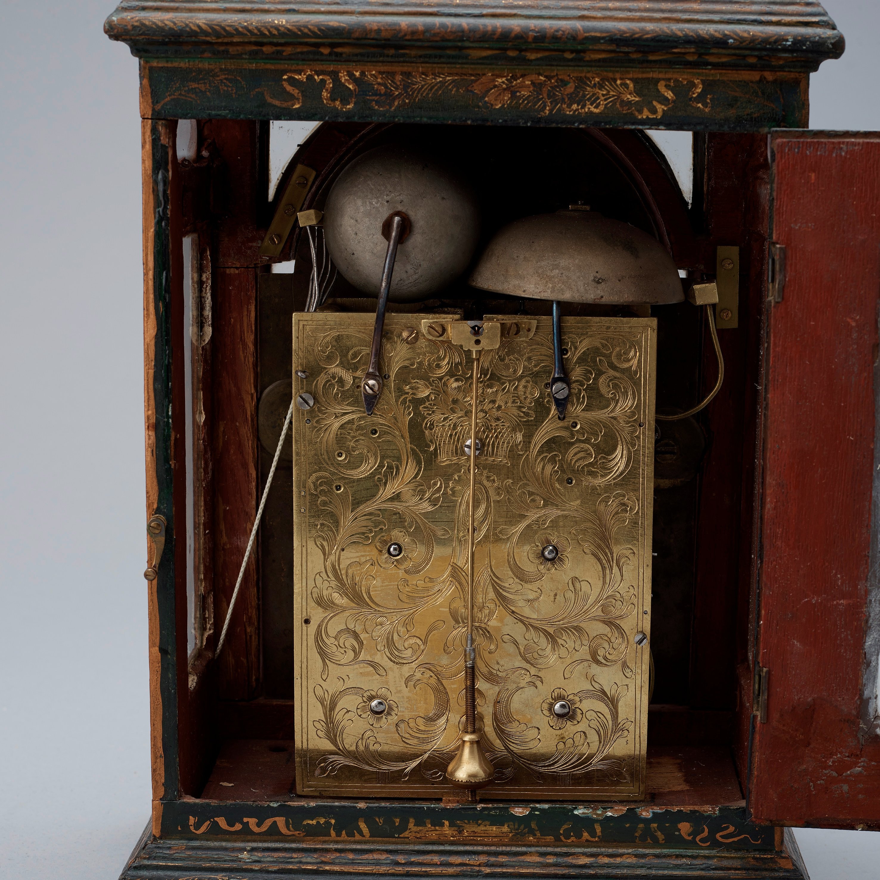 An English 18th century table clock, dial signed Markwick London ...
