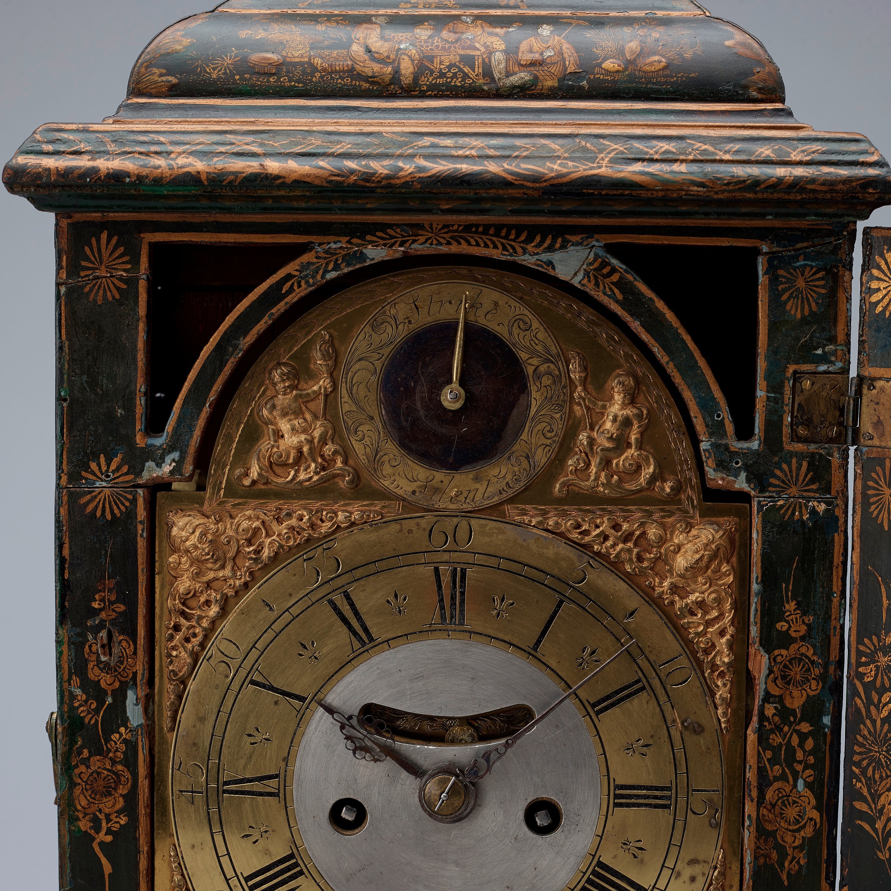 An English 18th century table clock, dial signed Markwick London ...