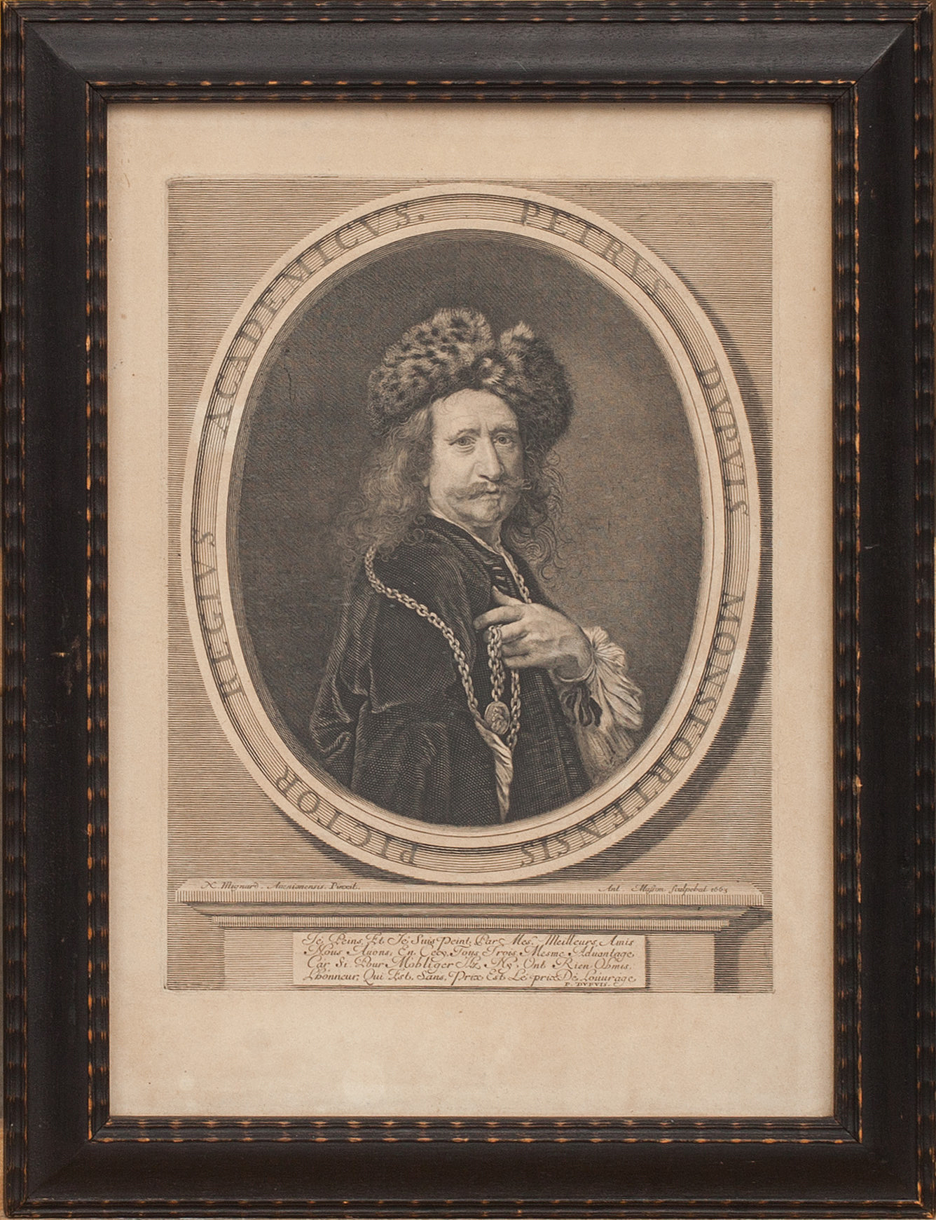 ANTOINE MASSON, gravyr efter Nicolas Mignard av Petrus Dupuis. 1600 ...