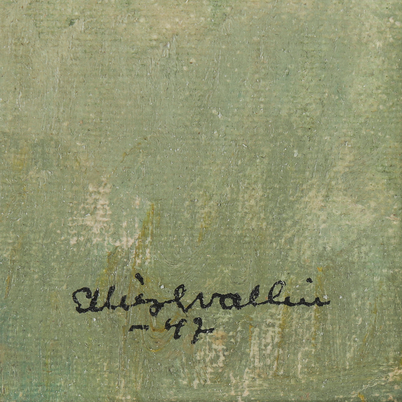 ELLIS WALLIN, olja på pannå, signerad o daterad-47. - Bukowskis