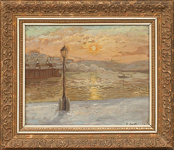 ELSA SCHULTZ-MOBERGER , olja på pannå, signerad. - Bukowskis