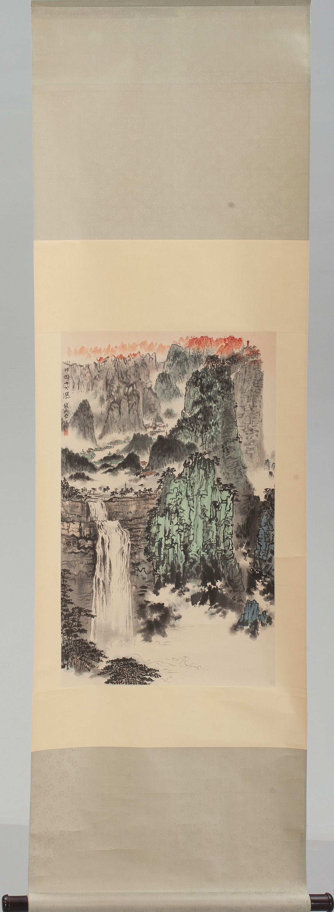 RULLMÅLNING, "Chein Sung-yen The Great Falls in the Chingkang Mountains ...