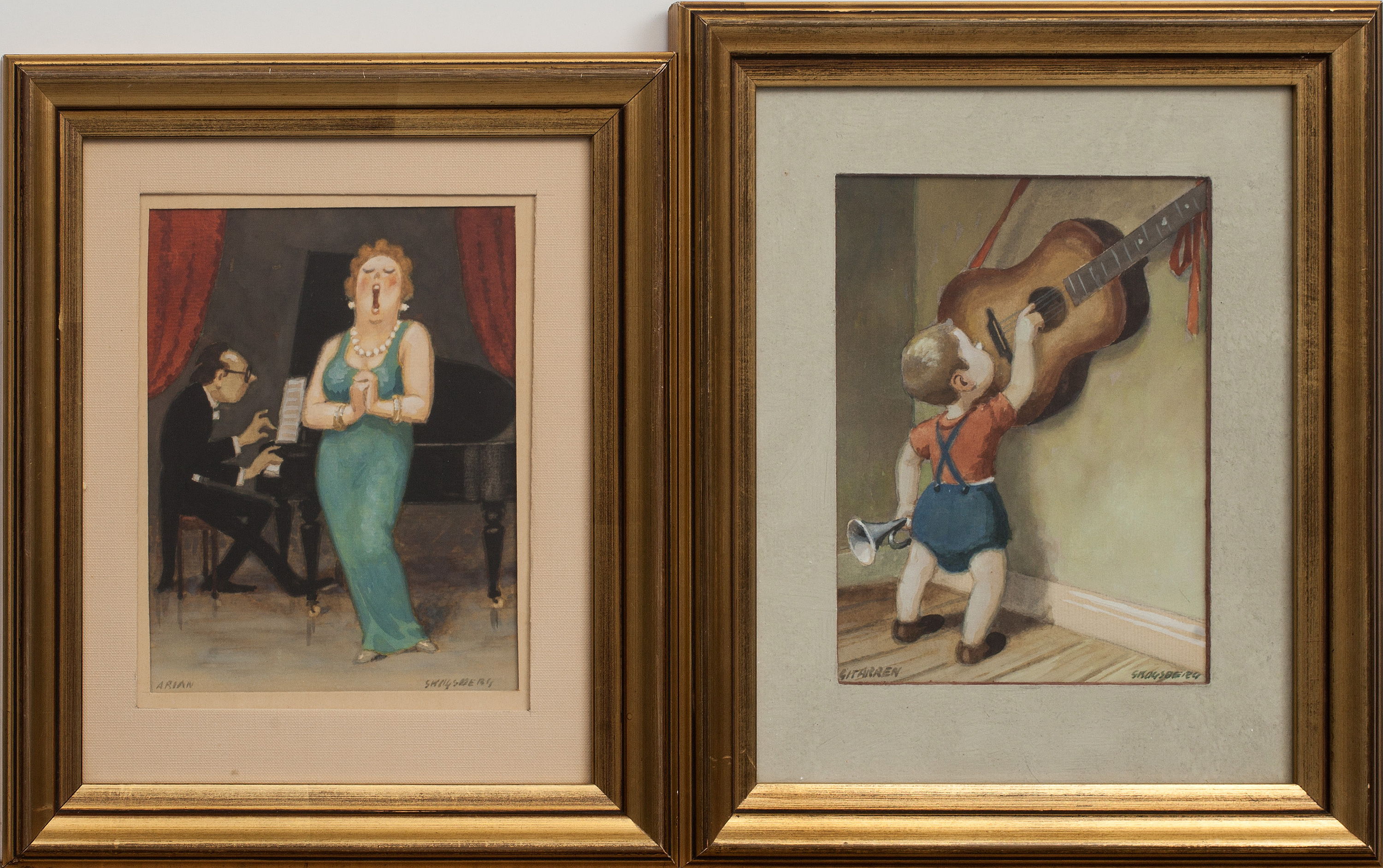 HARALD SKOGSBERG, 2 stycken akvareller, signerade. - Bukowskis