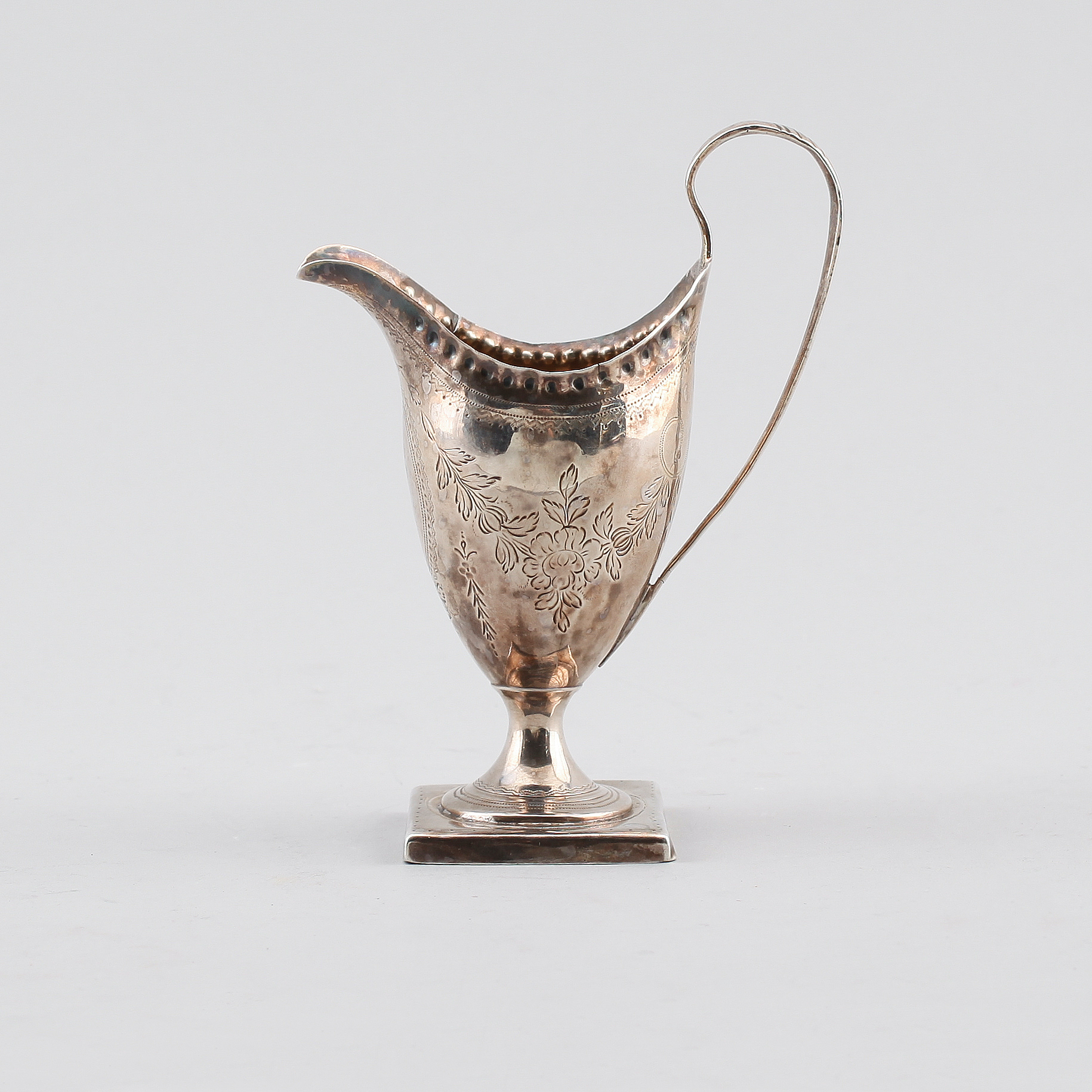 GRÄDDKANNA, silver, Peter & Anne Bateman, London omkring år 1800. Vikt ...