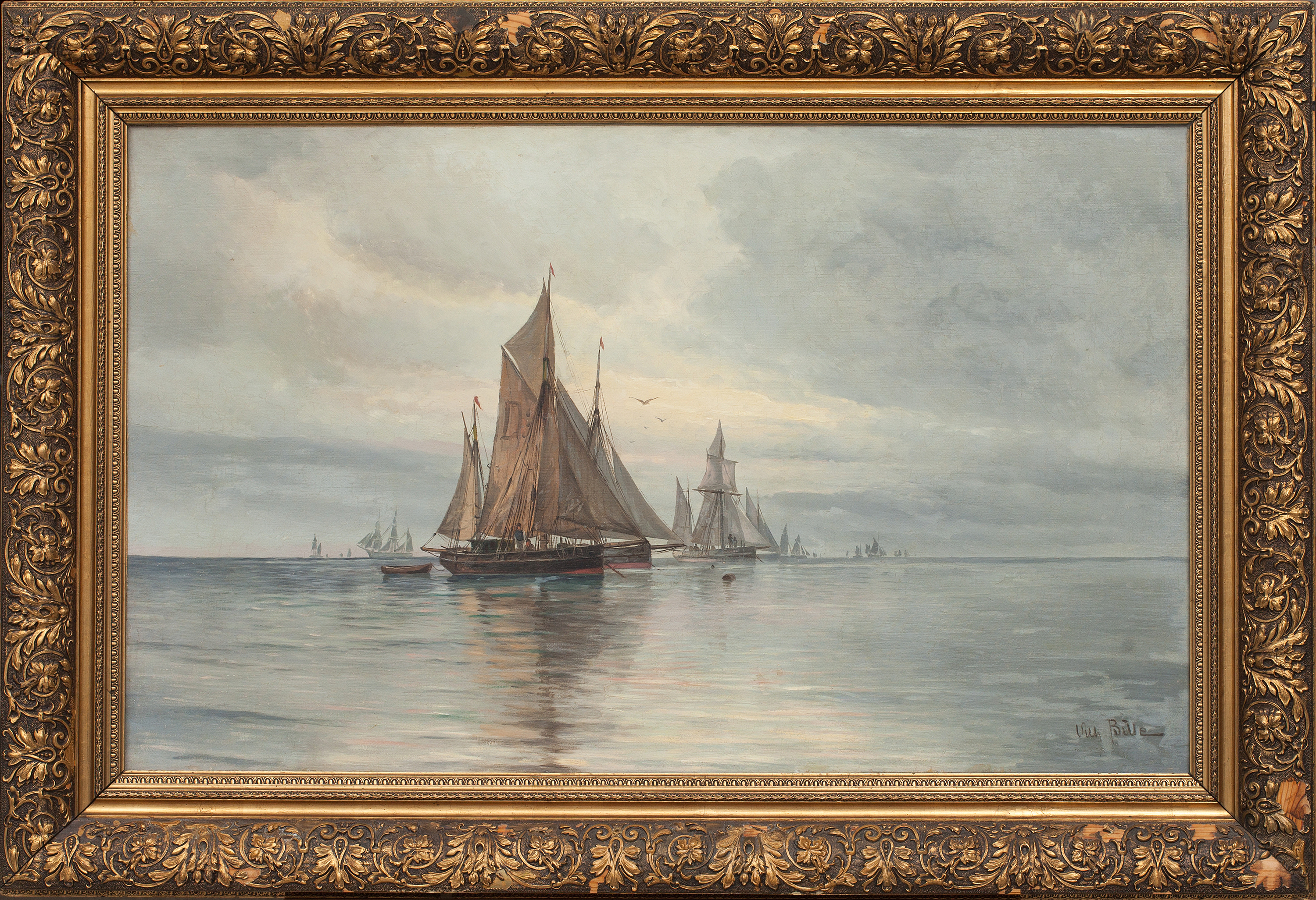 VILHELM VICTOR BILLE, olja på duk, signerad. - Bukowskis