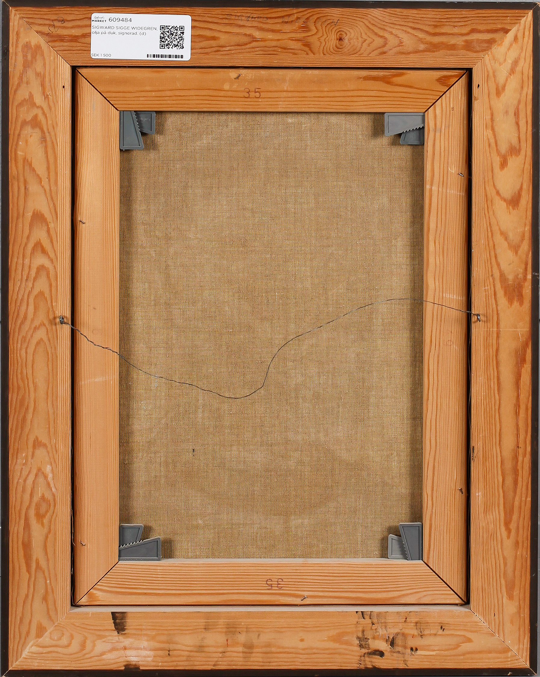 SIGWARD SIGGE WIDEGREN, olja på duk, signerad. - Bukowskis