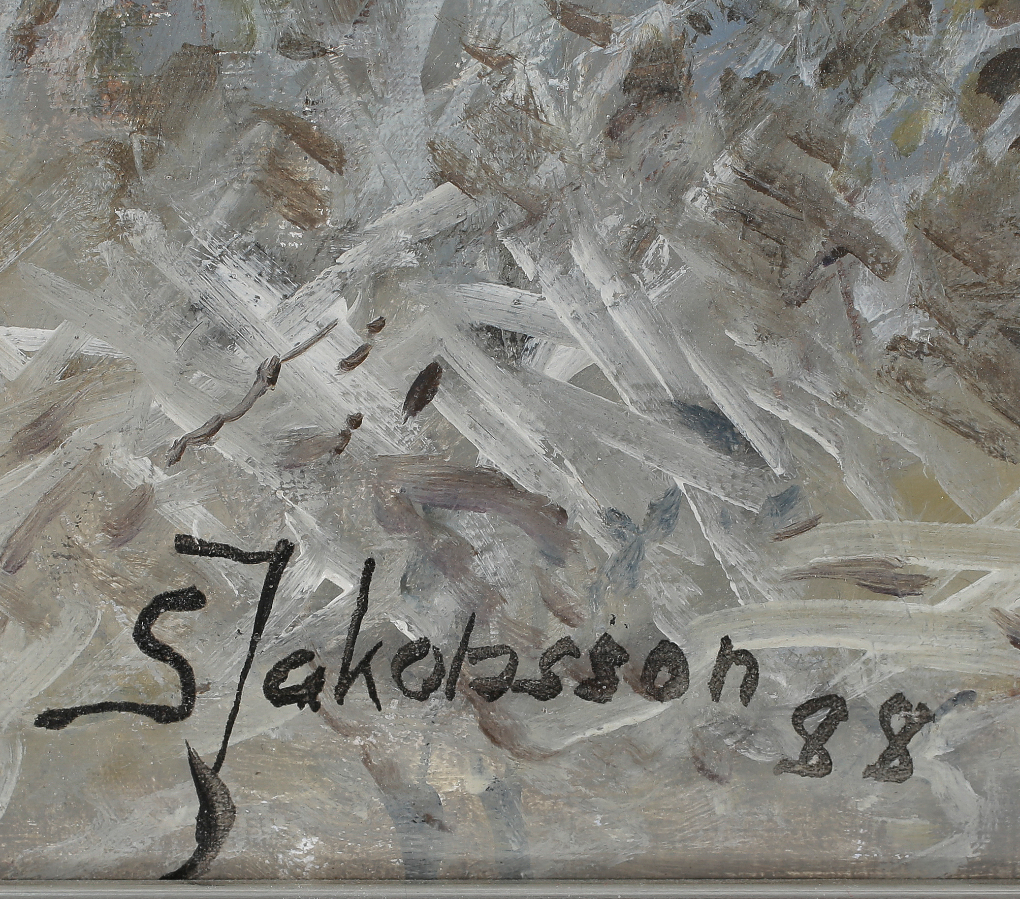 STIG JAKOBSSON, olja på pannå, signerad och daterad (19)88. - Bukowskis