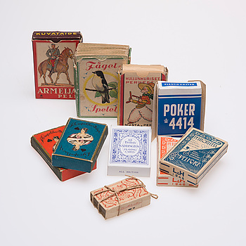 SPELKORT, 10 packar. - Bukowskis