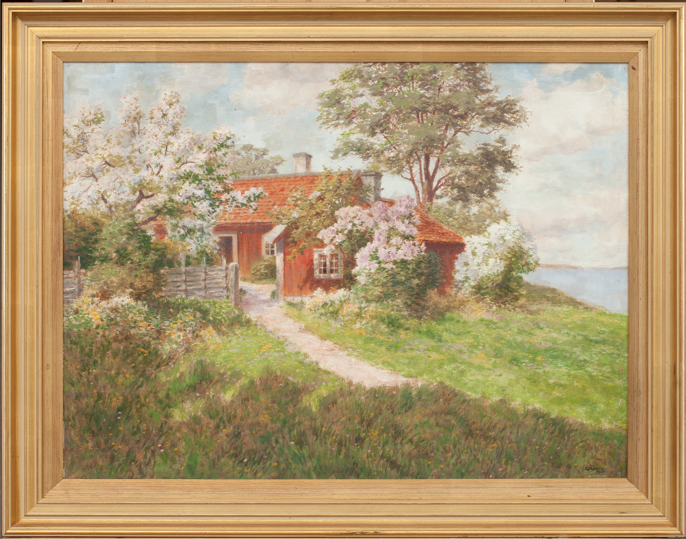 EMIL ÅBERG, olja på pannå, signerad. - Bukowskis