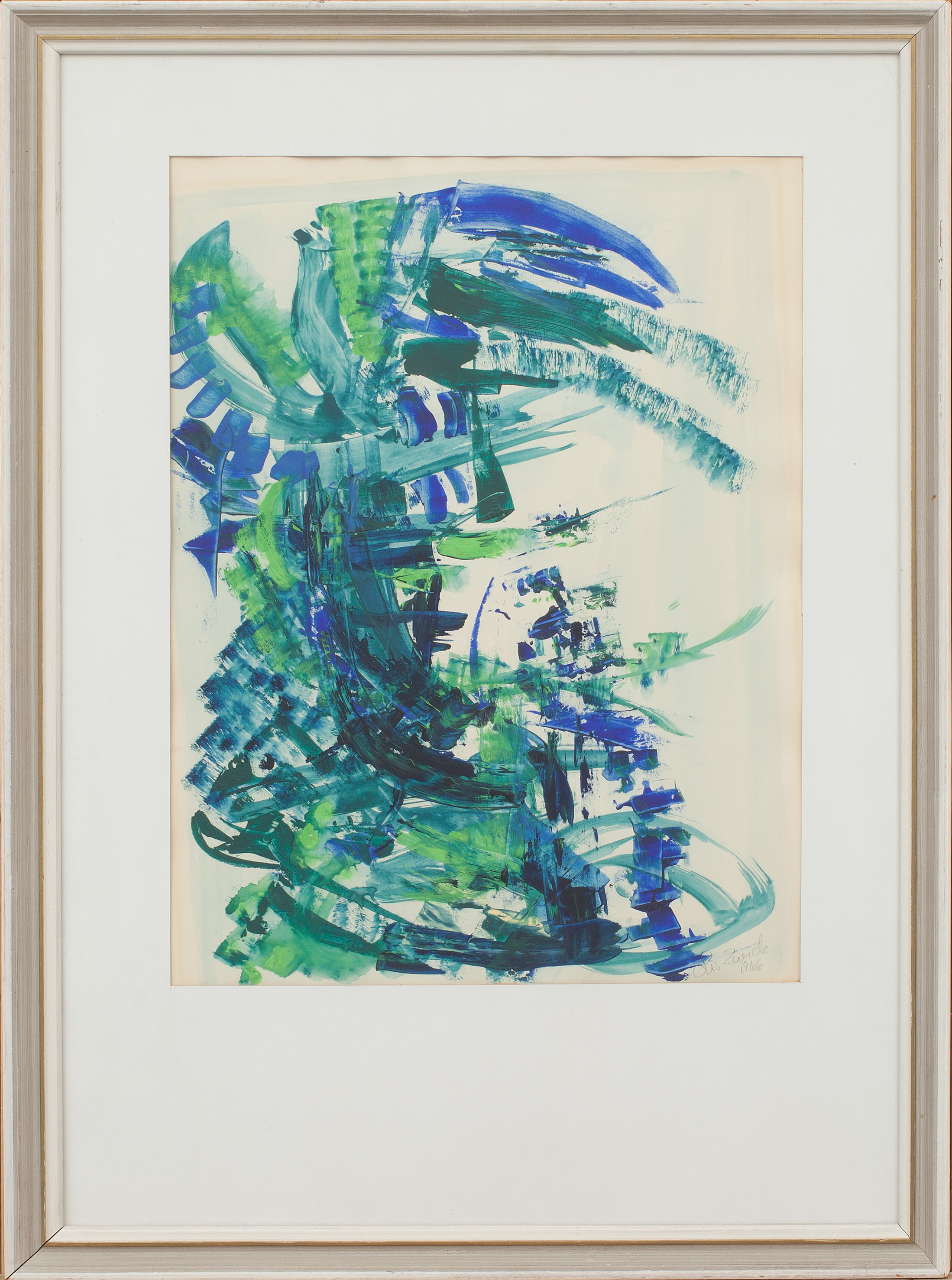 LIS ZWICK, blandteknik, signerad och daterad- 1966. - Bukowskis