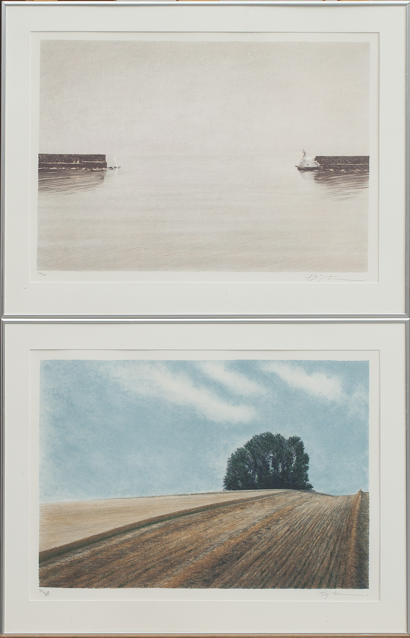 BJÖRN LINDROTH, färglitografier, 2 st, signerade och numrerade 306/360 ...