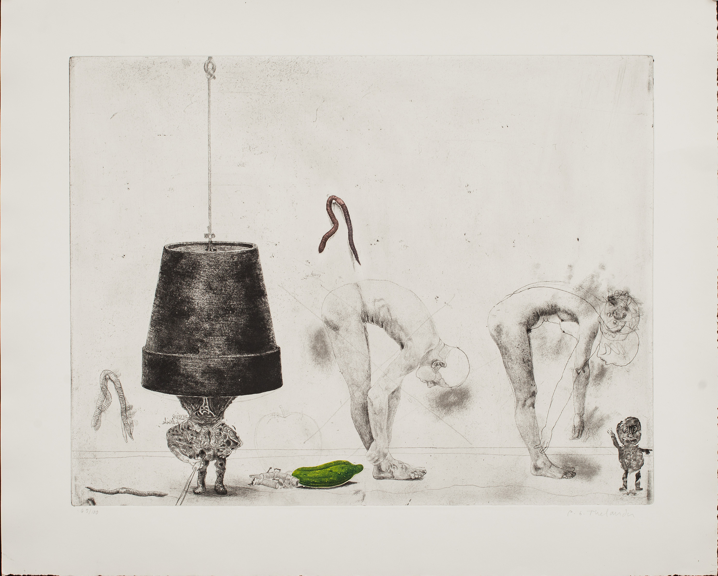 PÄR GUNNAR THELANDER, färgetsning, signerad och numrerad 69/100 ...