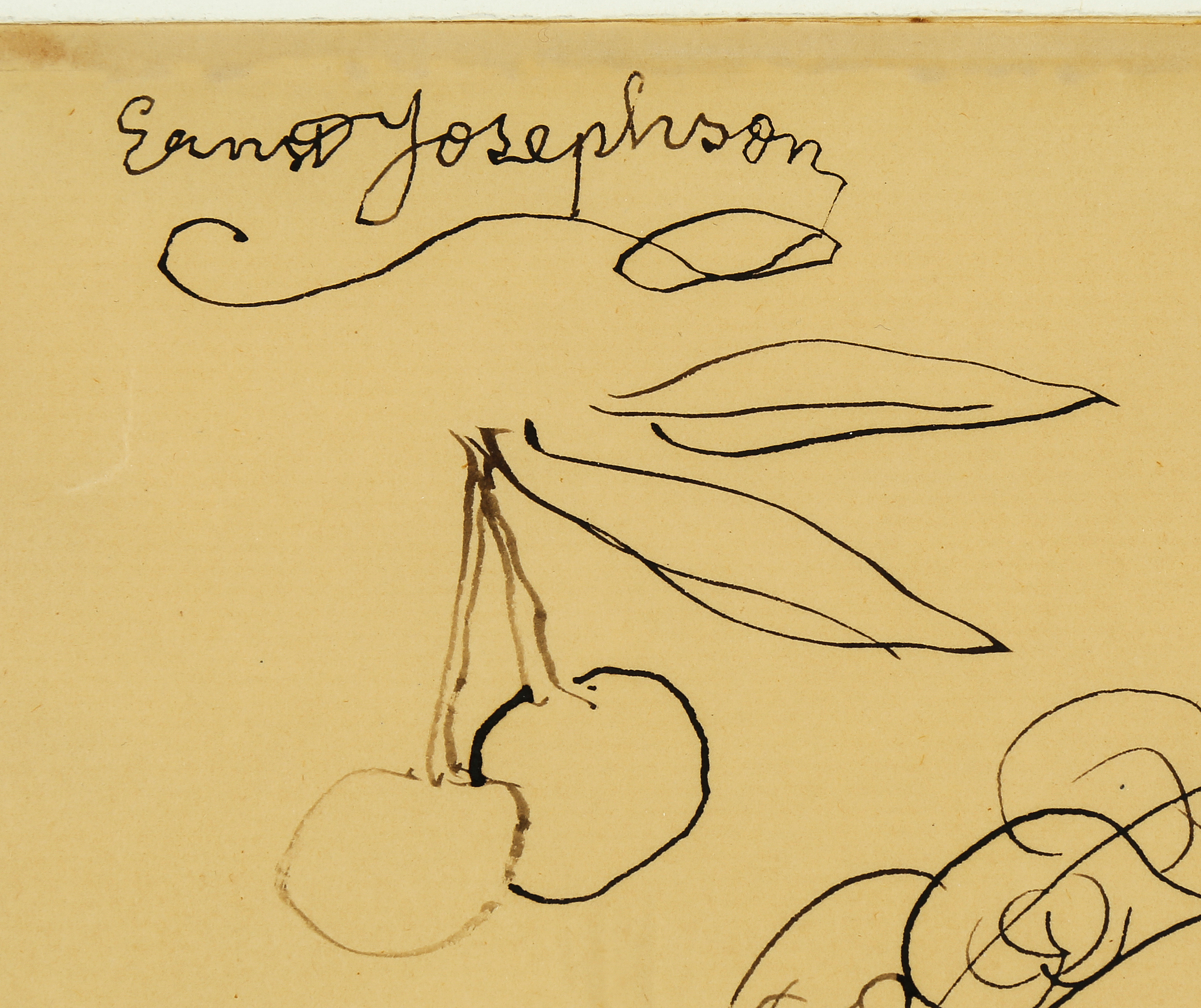 ERNST JOSEPHSON, tuschteckning, signerad. - Bukowskis