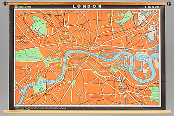 SKOLKARTA, "London", Haack Gotha, 1900-talets andra hälft. - Bukowskis
