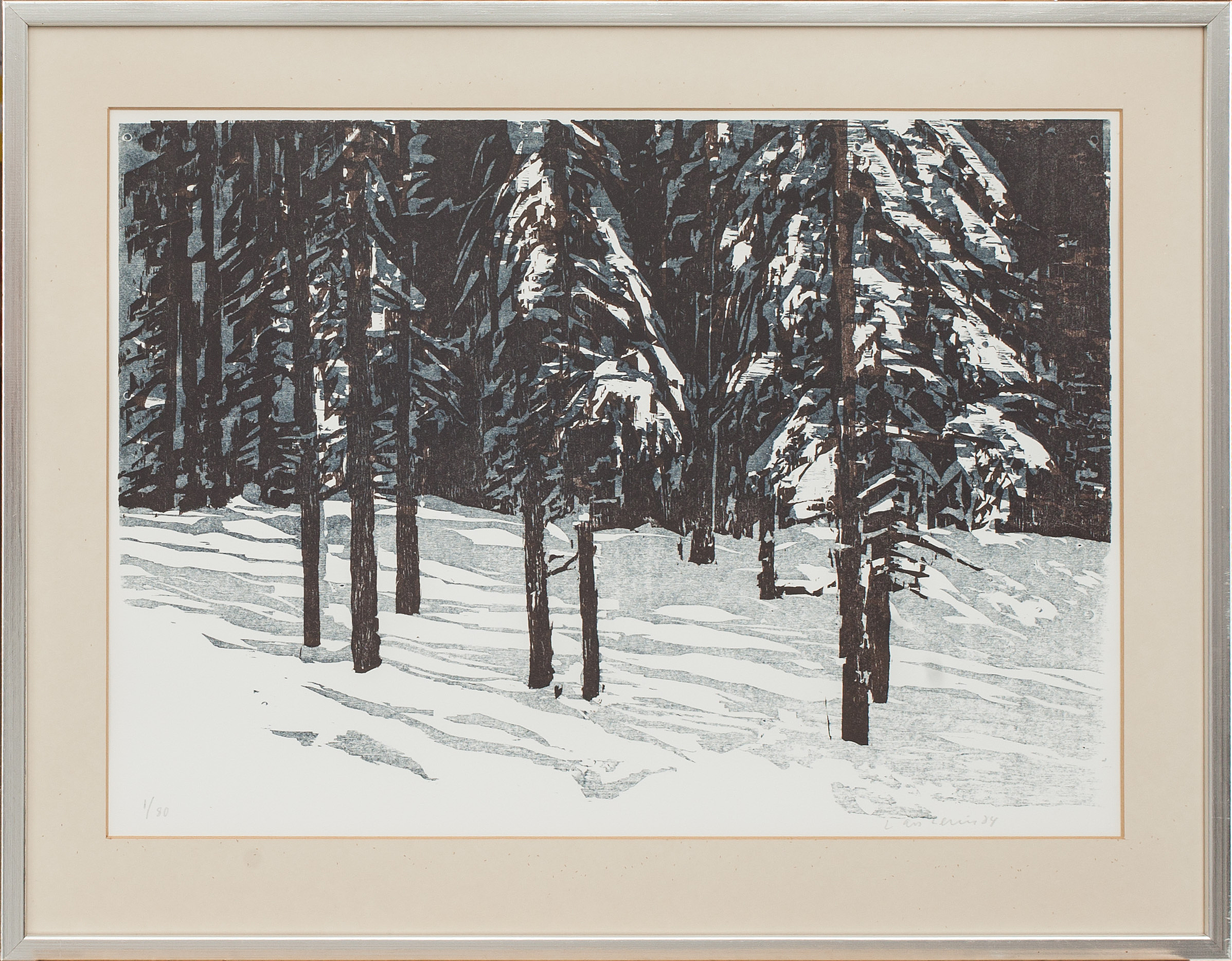 LARS LERIN, träsnitt, numrerad 1/80 och signerad. - Bukowskis