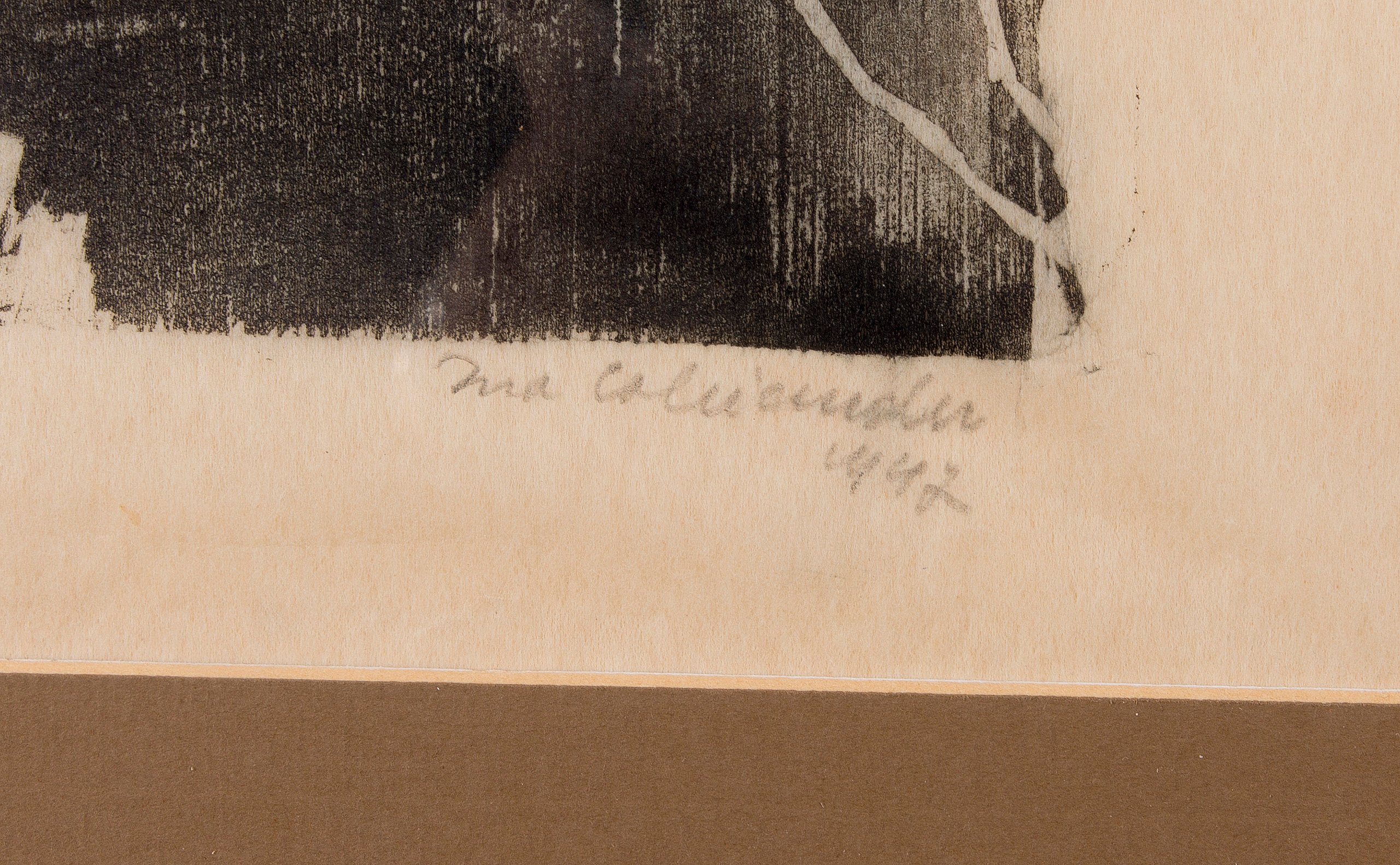 INA COLLIANDER, träsnitt, signerad, daterad 1942 och numrerad I 10 II 3 ...