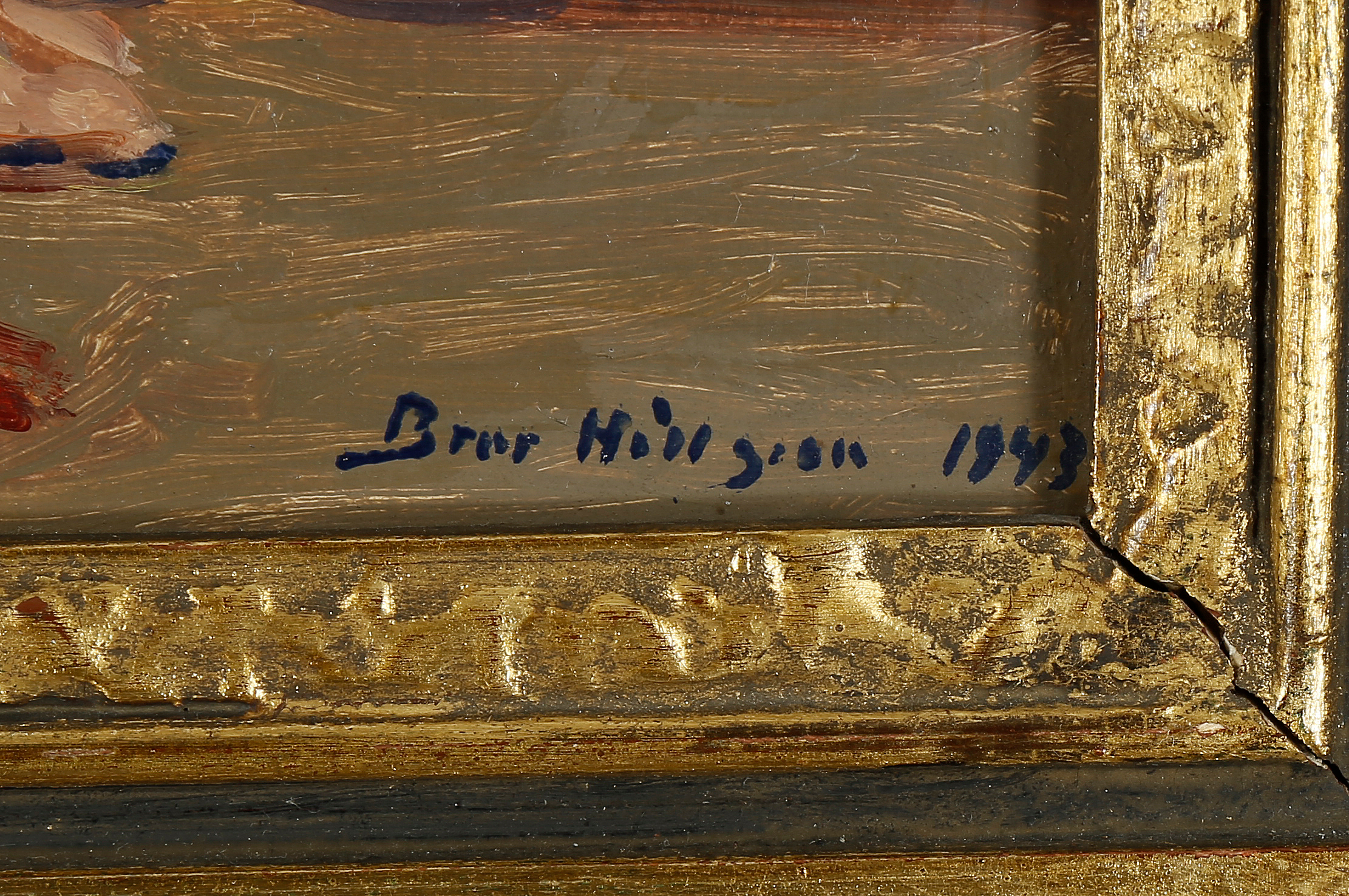 BROR HILLGREN, olja på pannå, signerad och daterad 1843. - Bukowskis