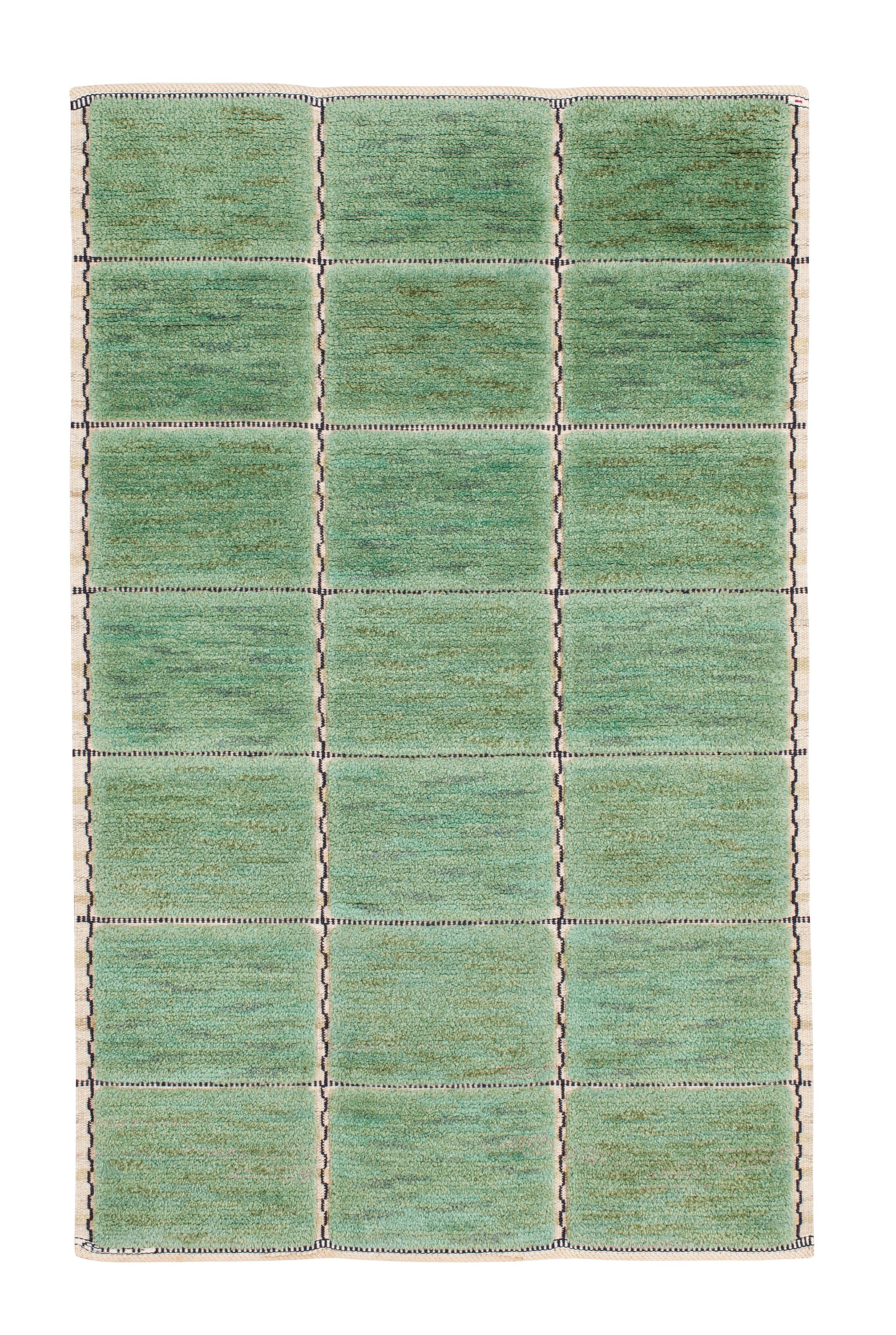 MATTA. "Rutig grön halvflossa". Reliefflossa. 194,5 x 122 cm. Signerad ...