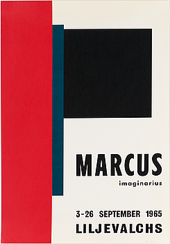 GERT MARCUS, utställningsaffisch, "Imaginarius", Liljevalchs, 1965 ...