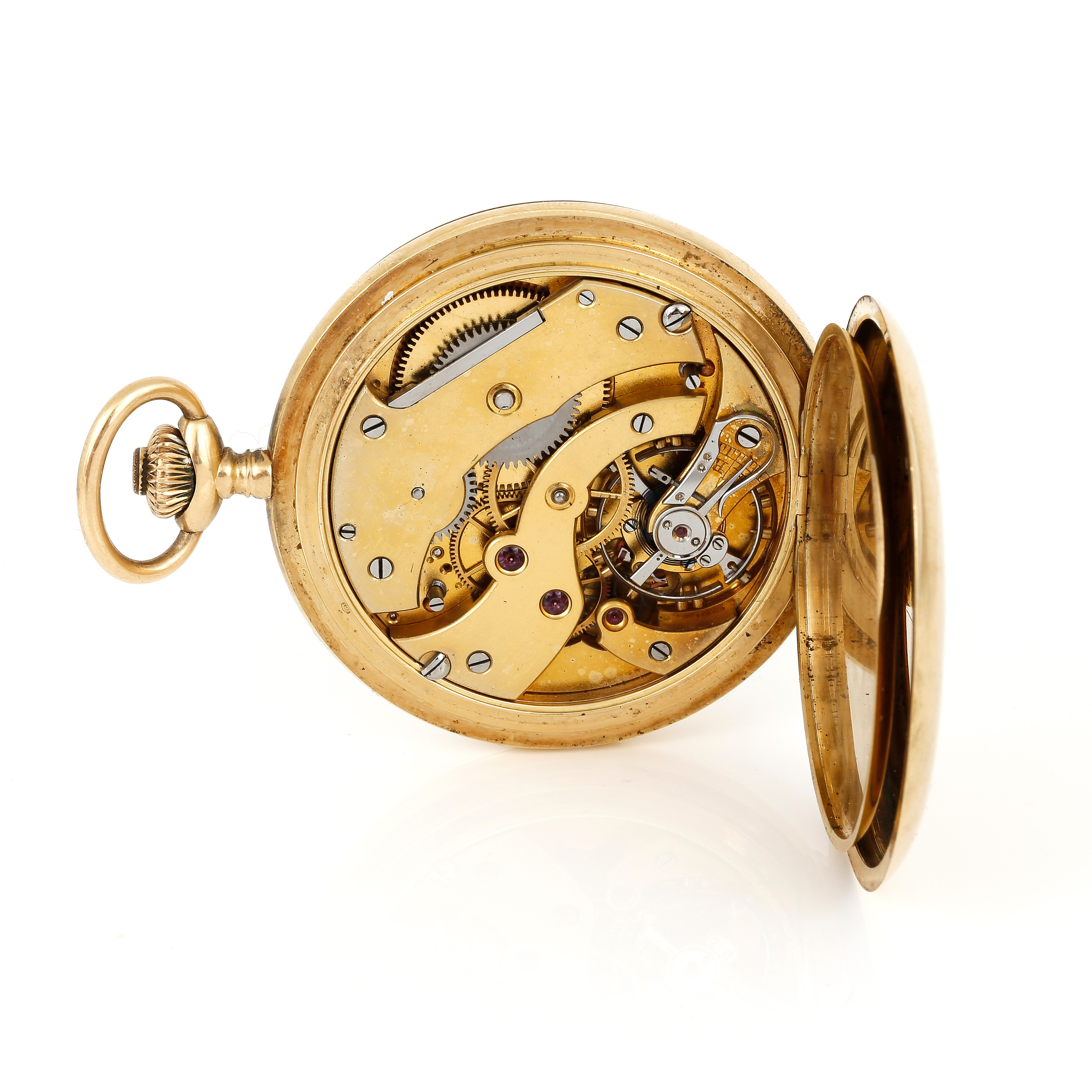 FICKUR, 18k guld, märkt Alex Hüning, Geneve, 1900-talets första hälft ...