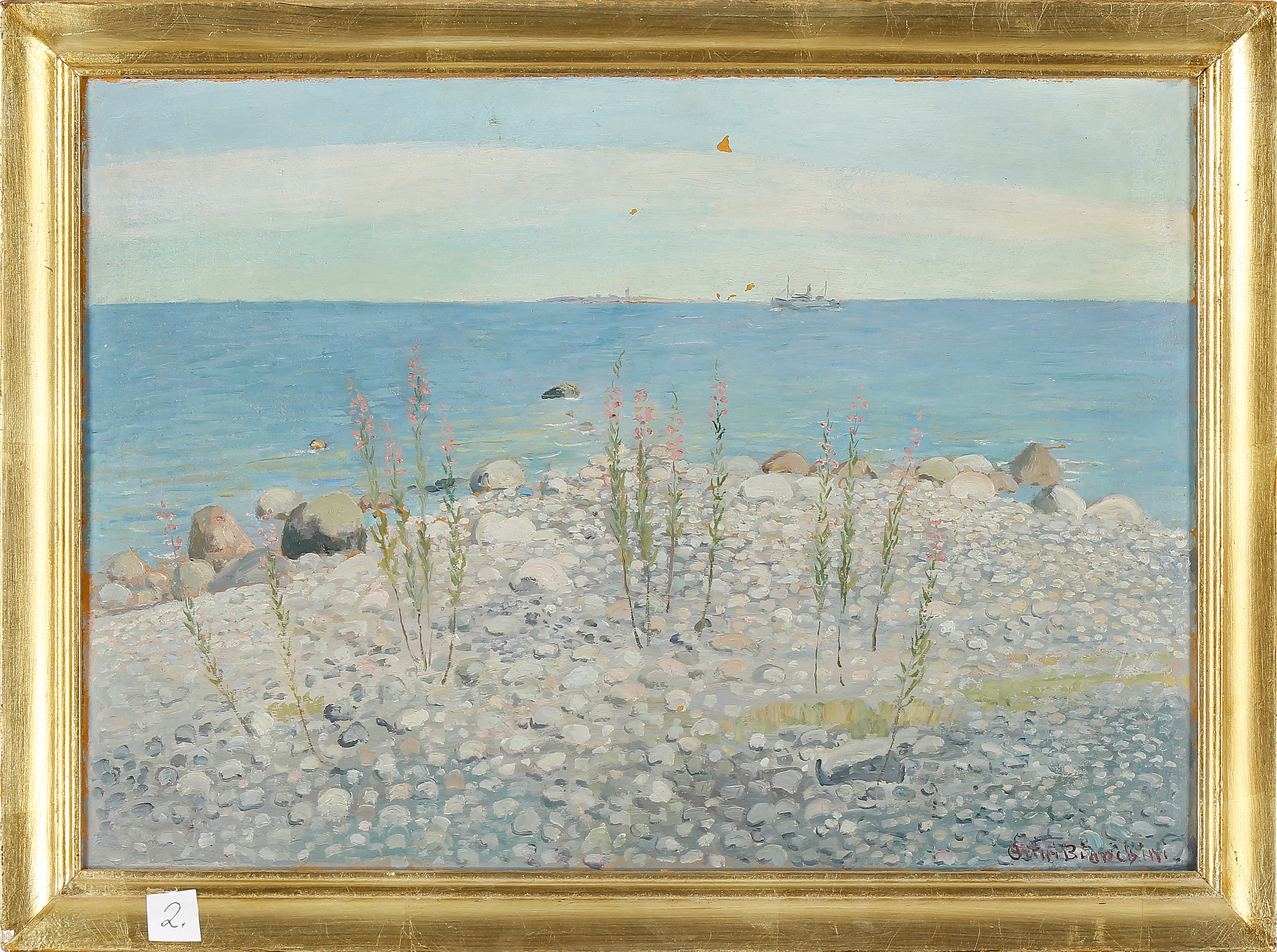 ARTHUR BIANCHINI, olja på pannå, signerad. - Bukowskis