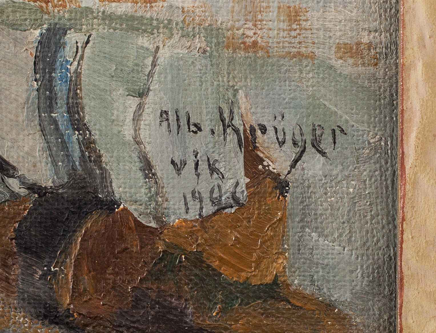 ALBERT KRÜGER, olja på duk, signerad och daterad Vik 1926. - Bukowskis