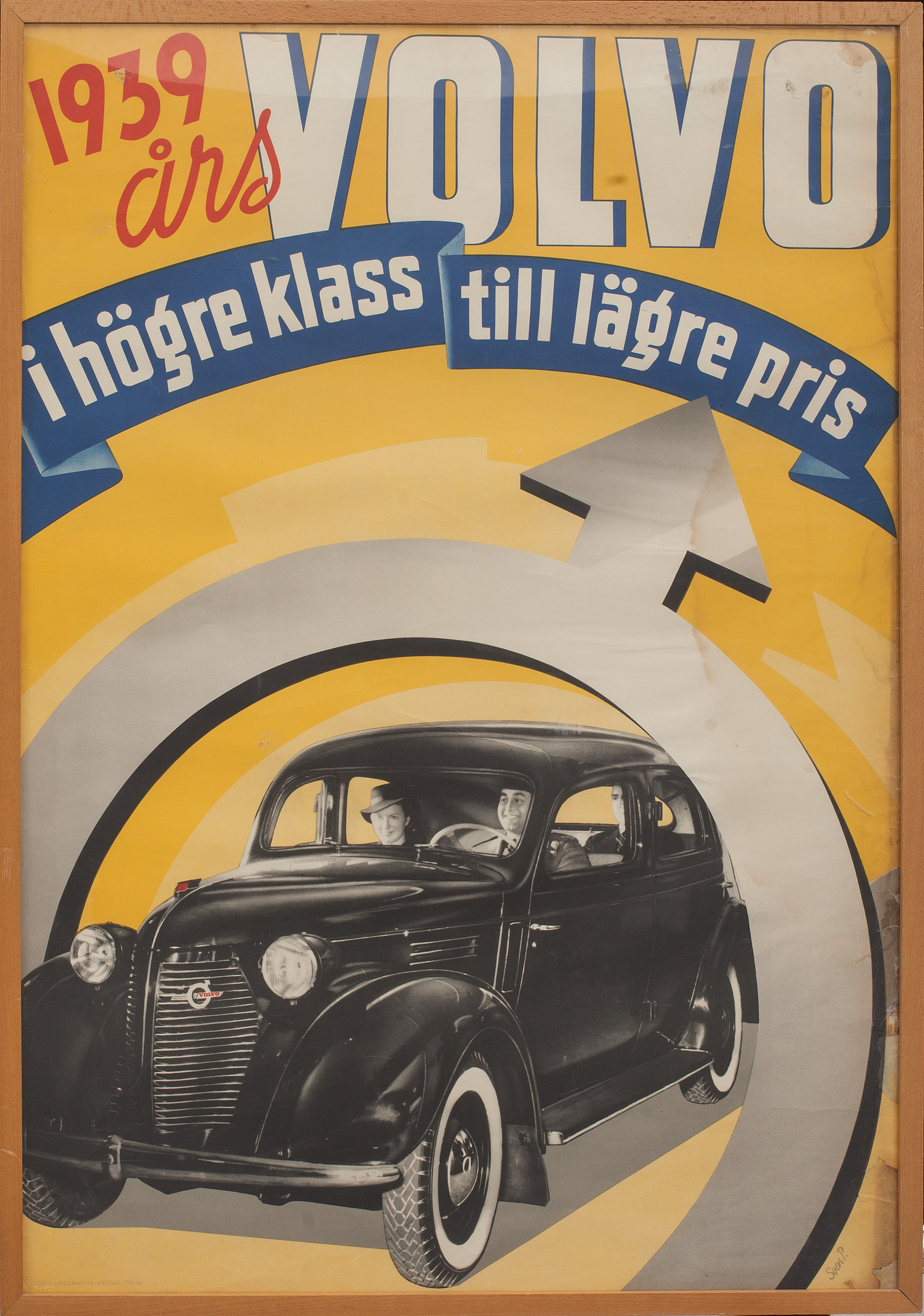 AFFISCH, Volvo. 1939. - Bukowskis