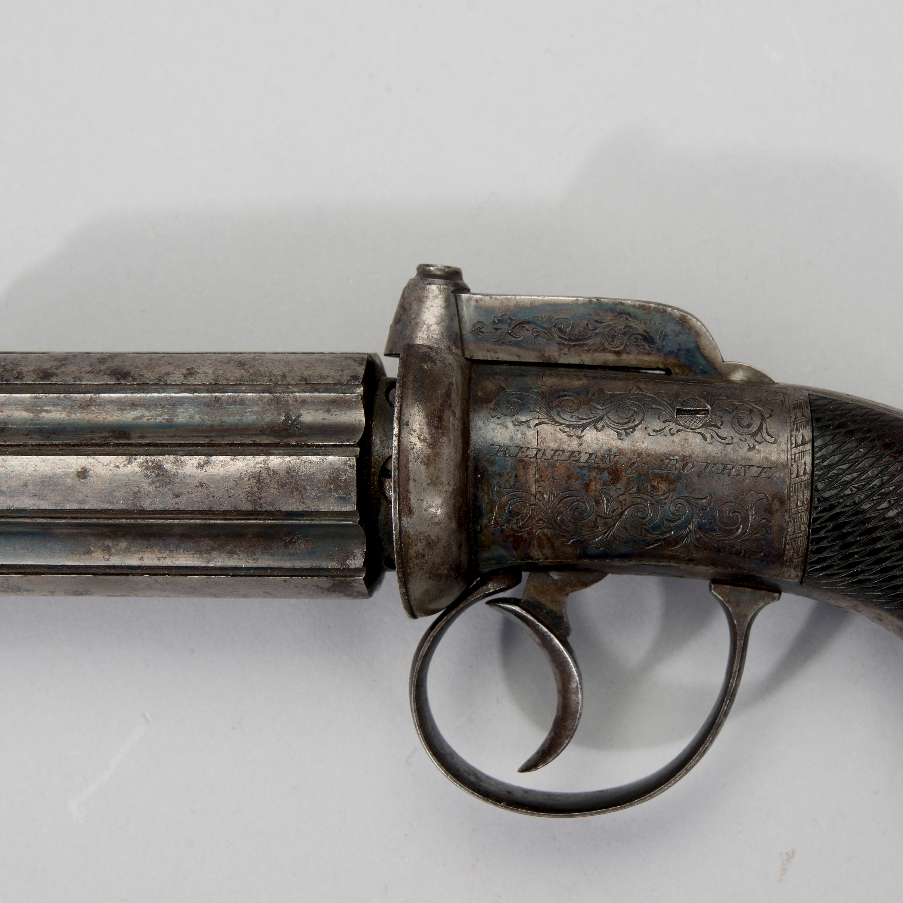 PEPPER-BOX REVOLVER, 6-pipig, Redfern & Bourne, 1830-40. - Bukowskis
