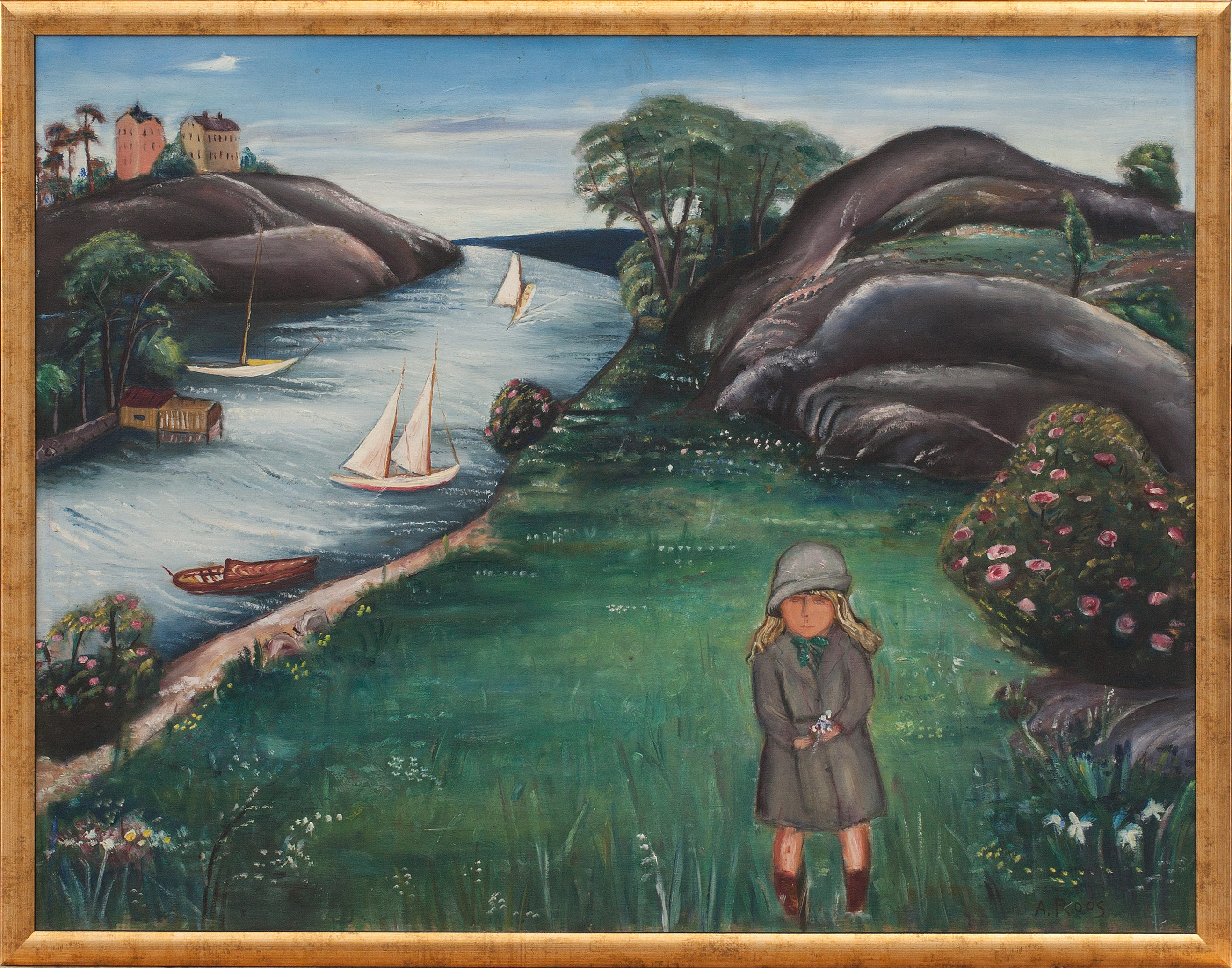 ALEXANDER ROOS, olja på pannå, signerad. - Bukowskis